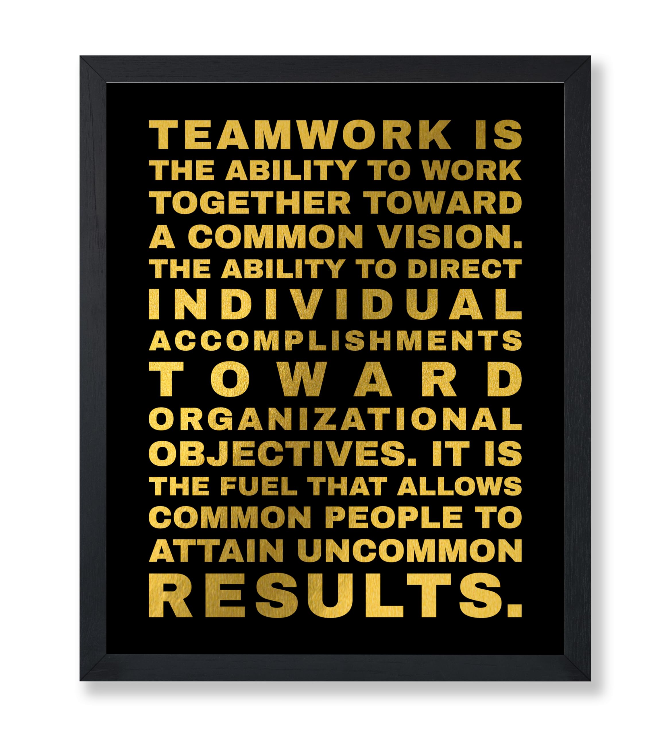 Poster Master Teamwork Is The Ability To Work Together Poster - Gold ...