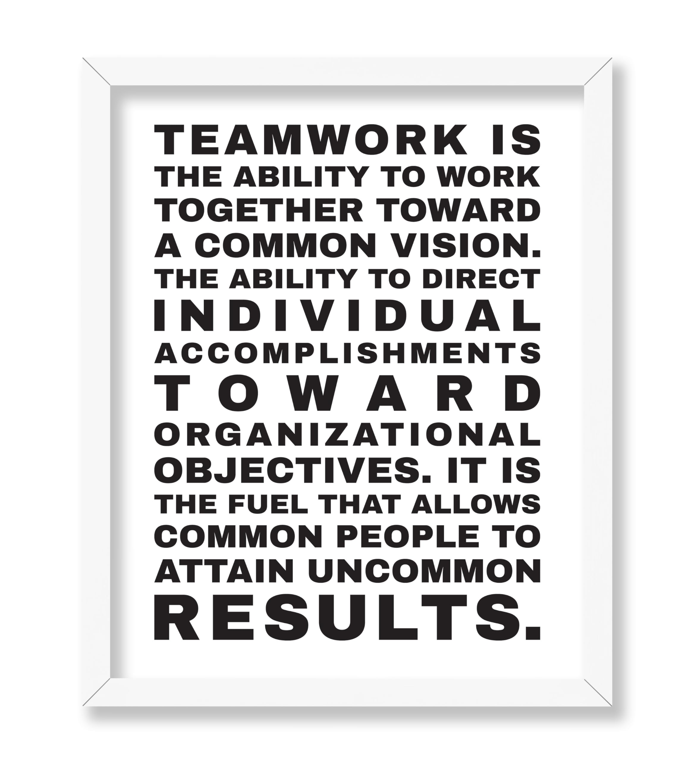 Poster Master Teamwork Is The Ability To Work Together Poster - White ...