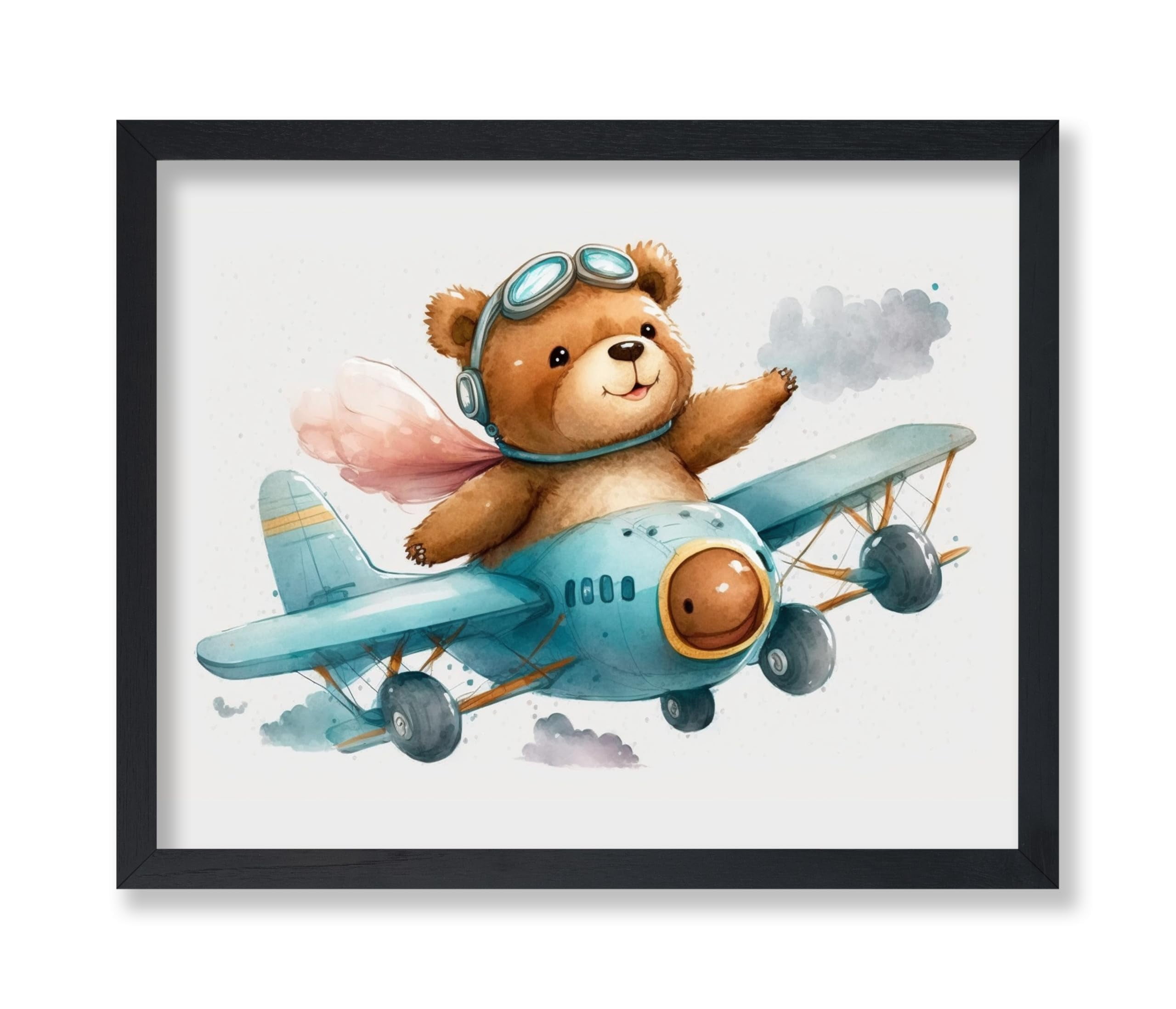 Poster Master Teddy Bear Pilot Poster - Teddy Bear Print - Airplane Art ...
