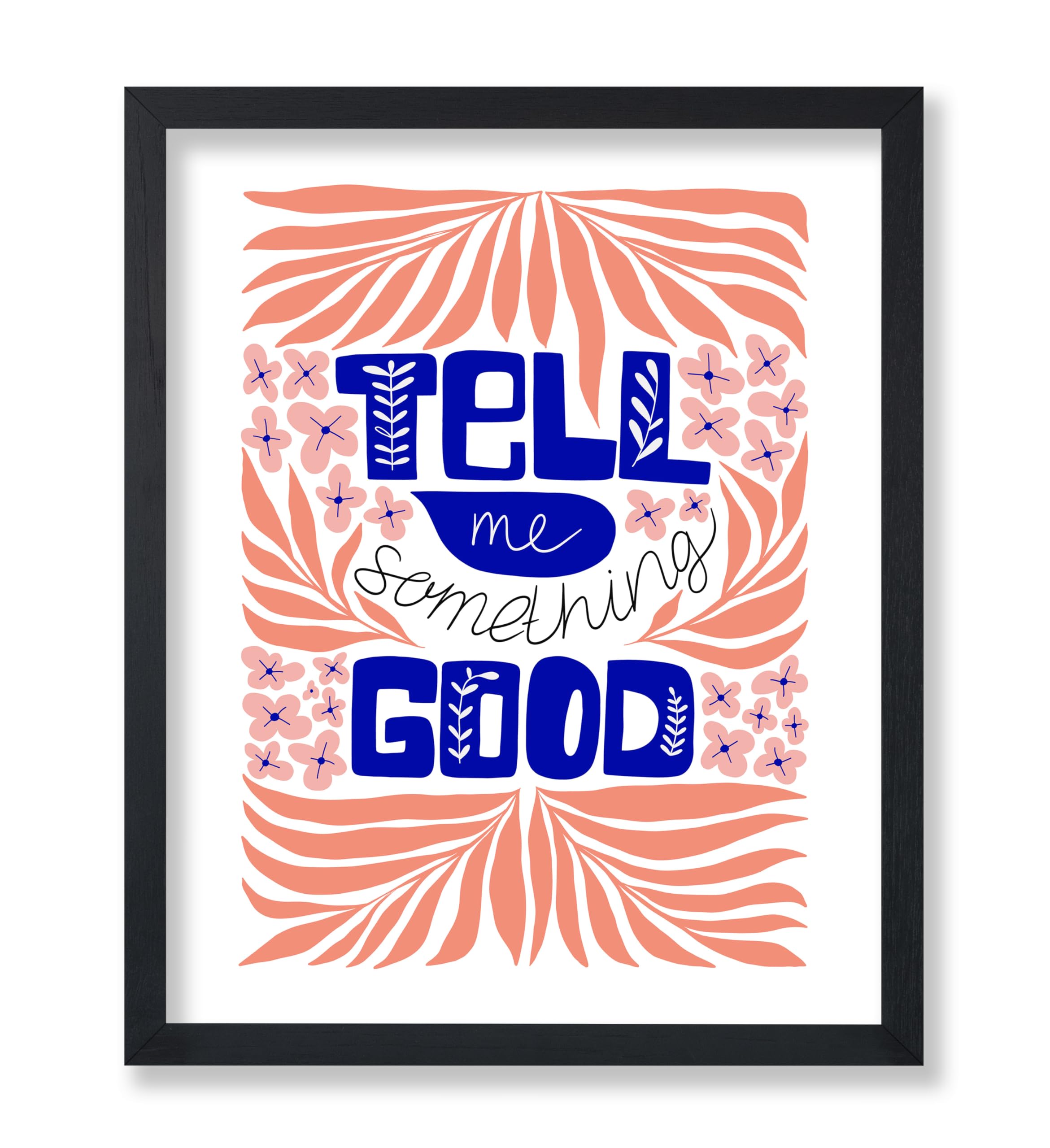 Poster Master Tell Me Something Good Poster - Retro Floral Print ...