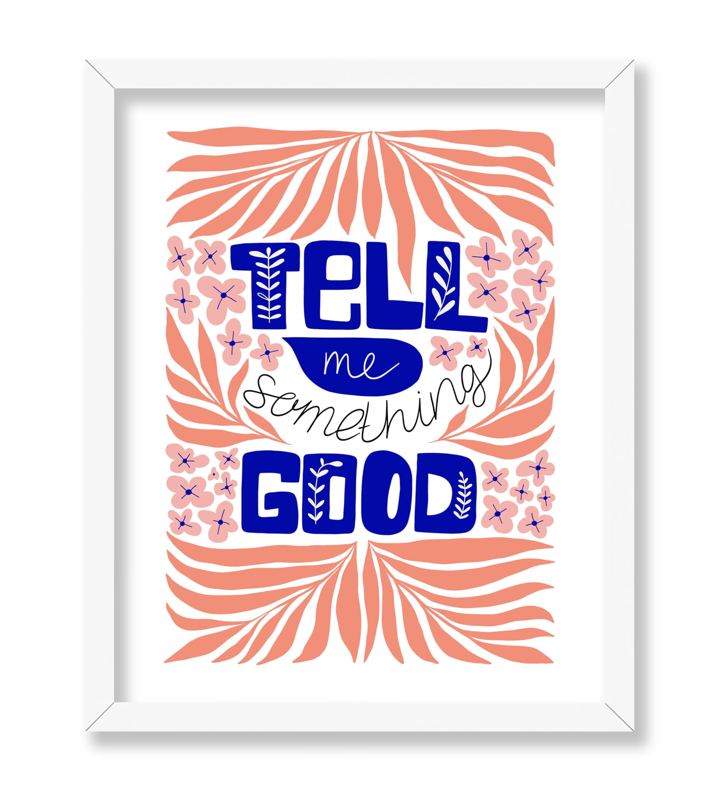 Poster Master Tell Me Something Good Poster - Retro Floral Print ...