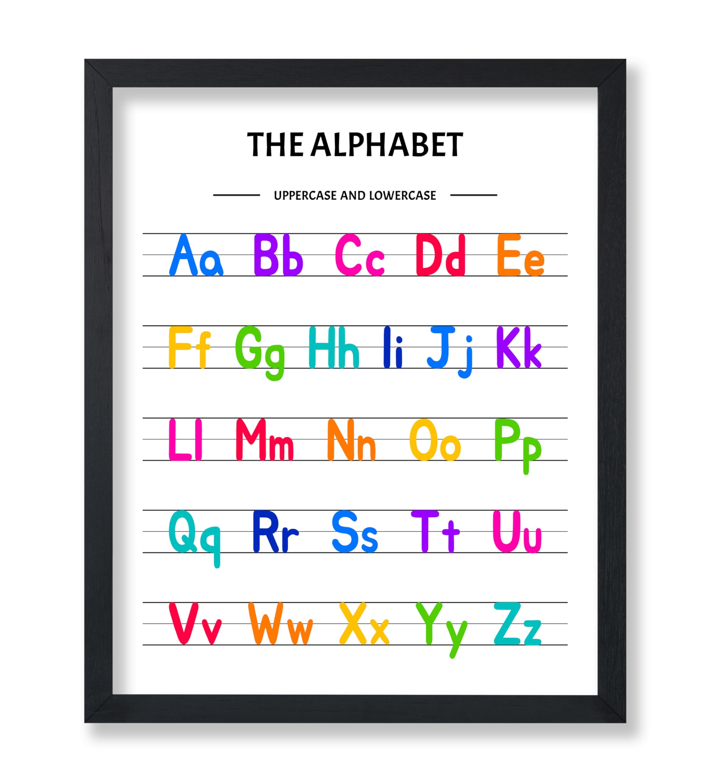Poster Master The Alphabet Poster - Rainbow Alphabet Print - Typography ...