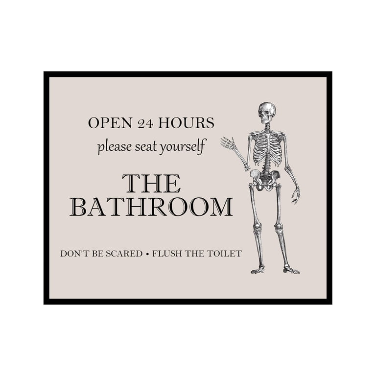 Halloween Bathroom Sign