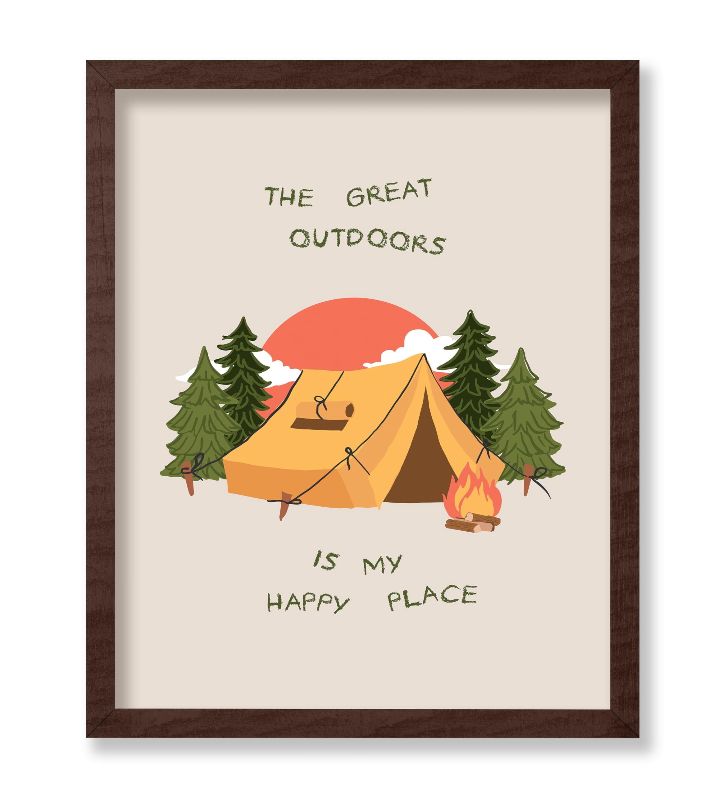 Poster Master The Great Outdoors Is My Happy Place Poster - Retro ...