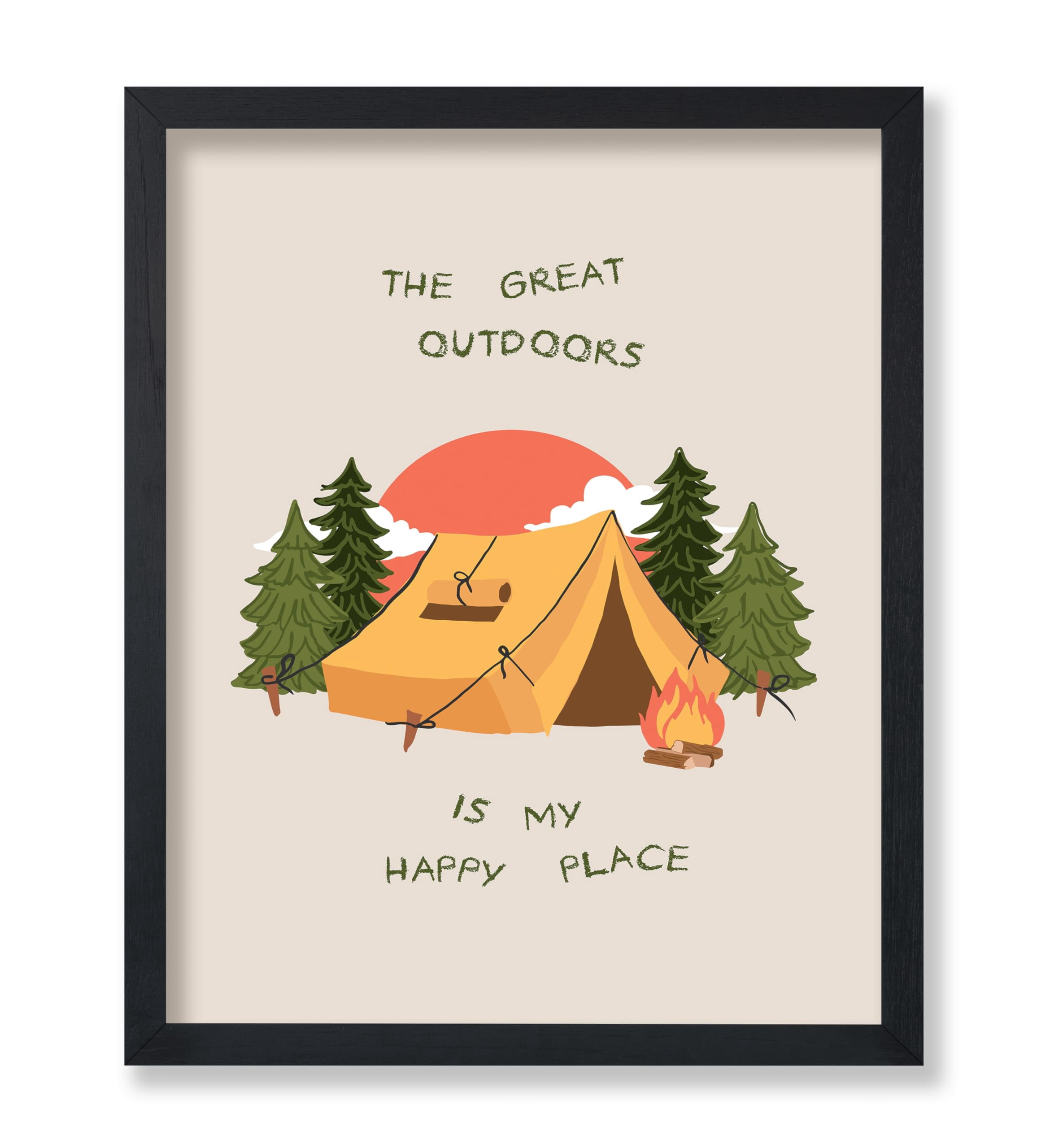 Poster Master The Great Outdoors Is My Happy Place Poster - Retro ...