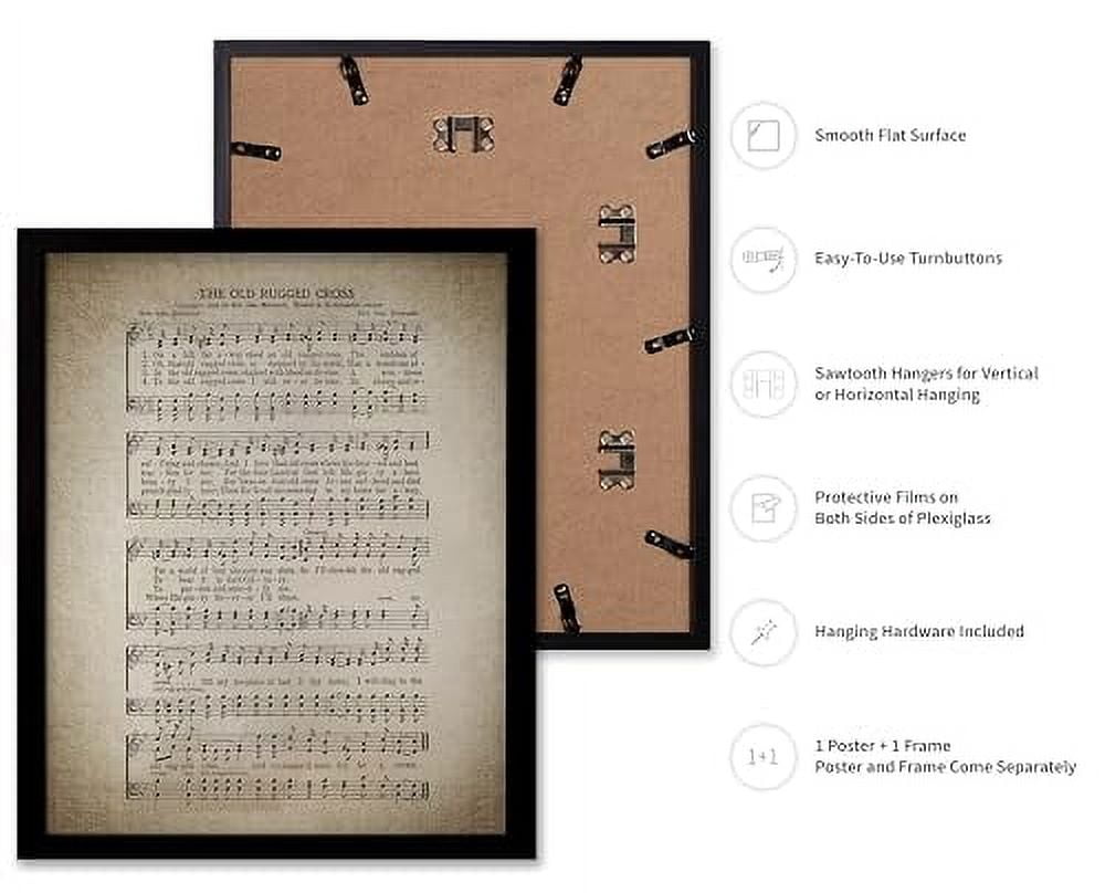Poster Master The Old Rugged Cross Poster - Hymnal Sheet Print - Sheet ...