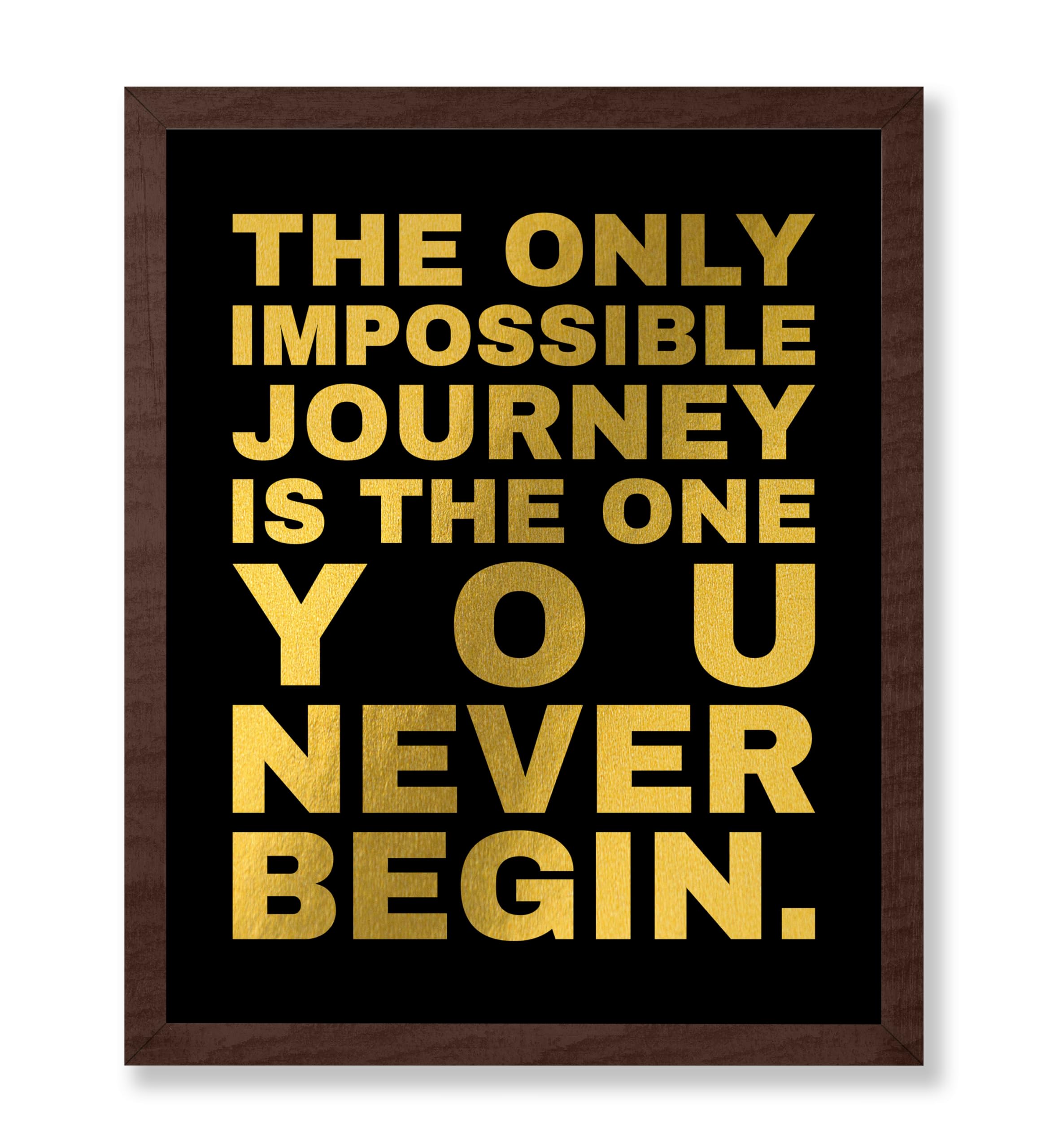 Poster Master The Only Impossible Journey Poster - Gold Motivational ...