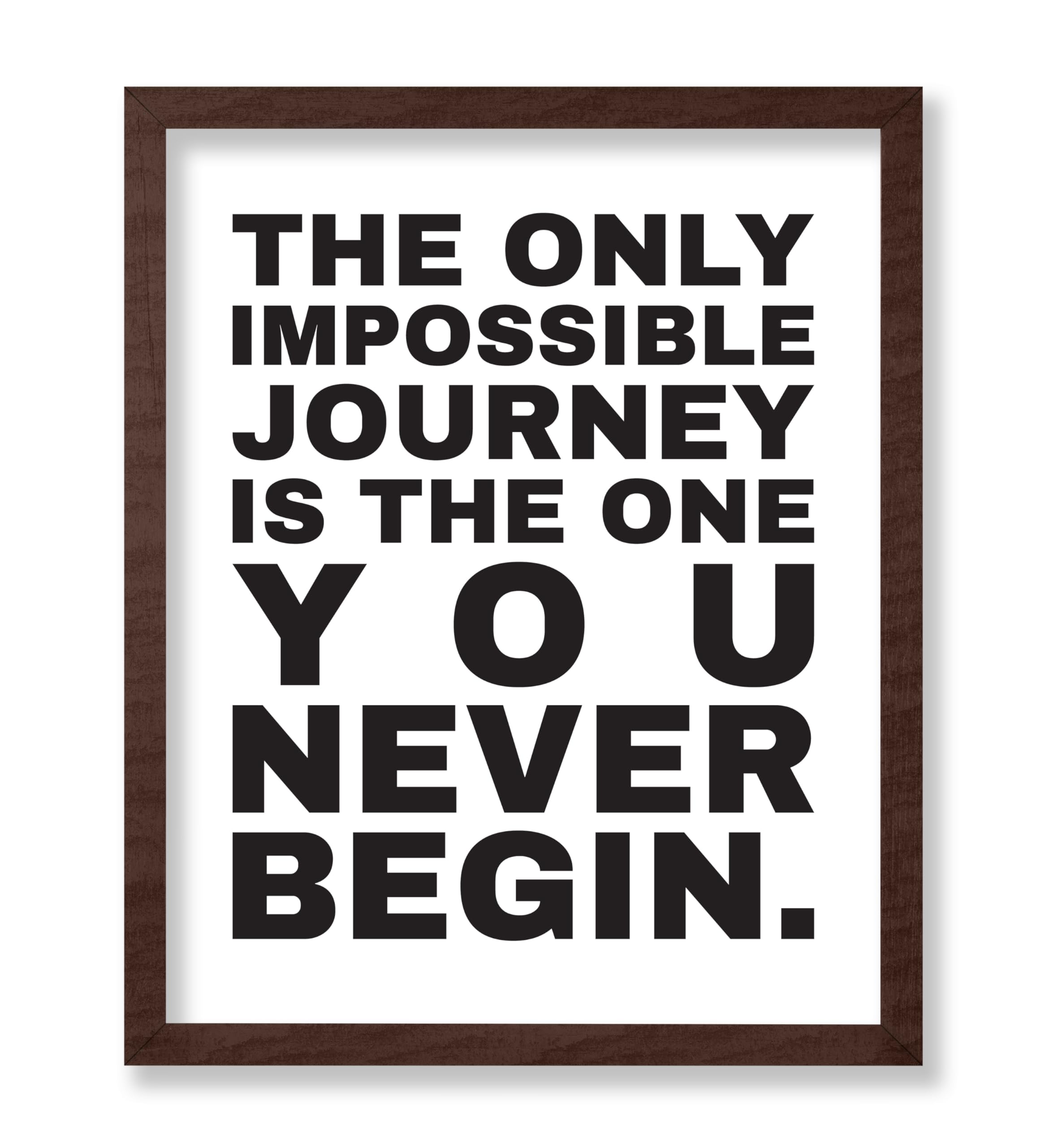 Poster Master The Only Impossible Journey Poster - White Motivational ...