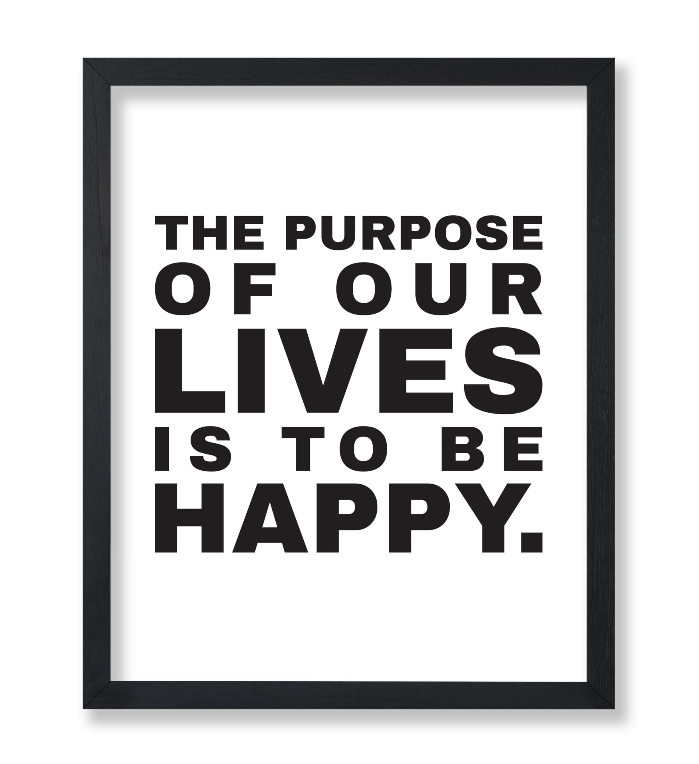 Poster Master The Purpose Of Our Lives Is To Be Happy Poster - White ...