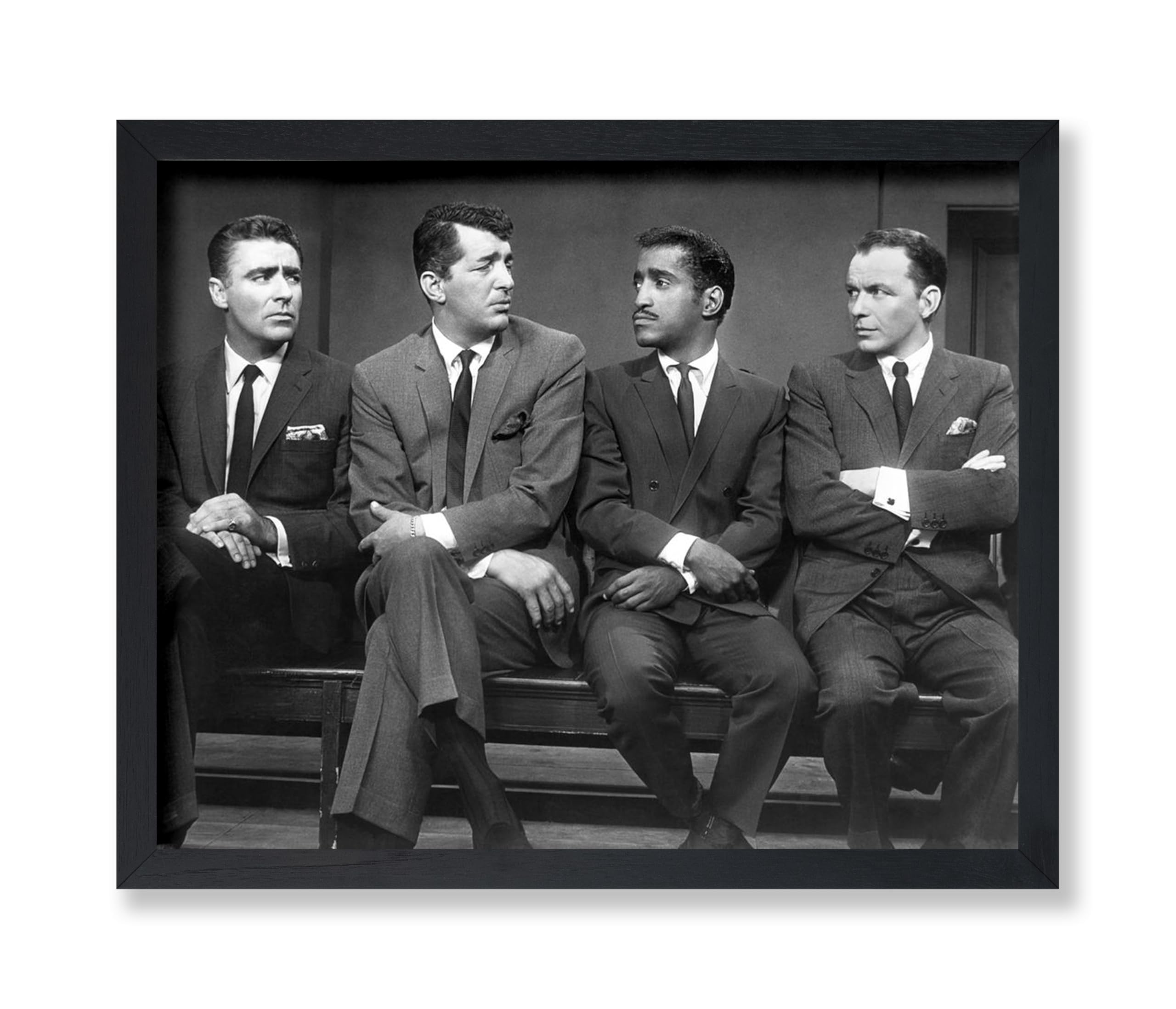 Poster Master The Rat Pack Poster - Gentlemen in Suits Print - Photography Art - Black & White ...