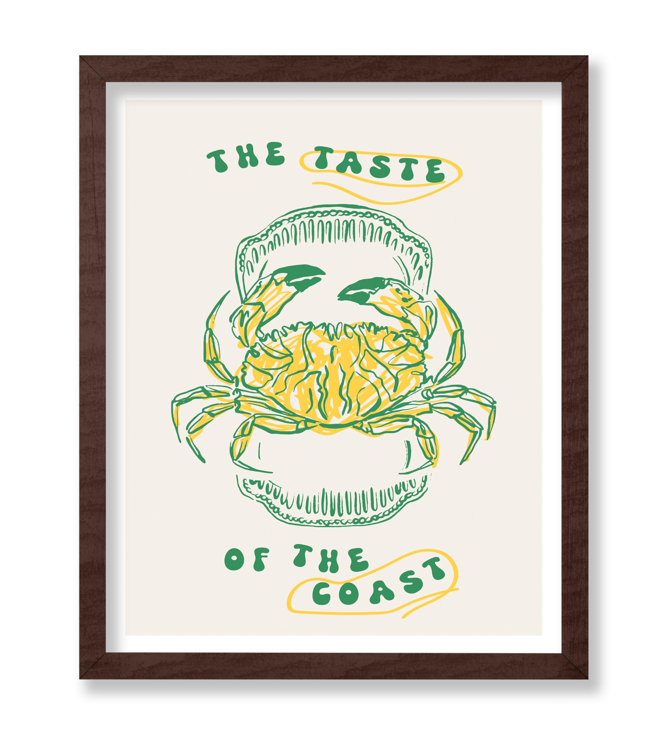 Poster Master The Taste Of The Coast Poster - Retro Crab Print ...