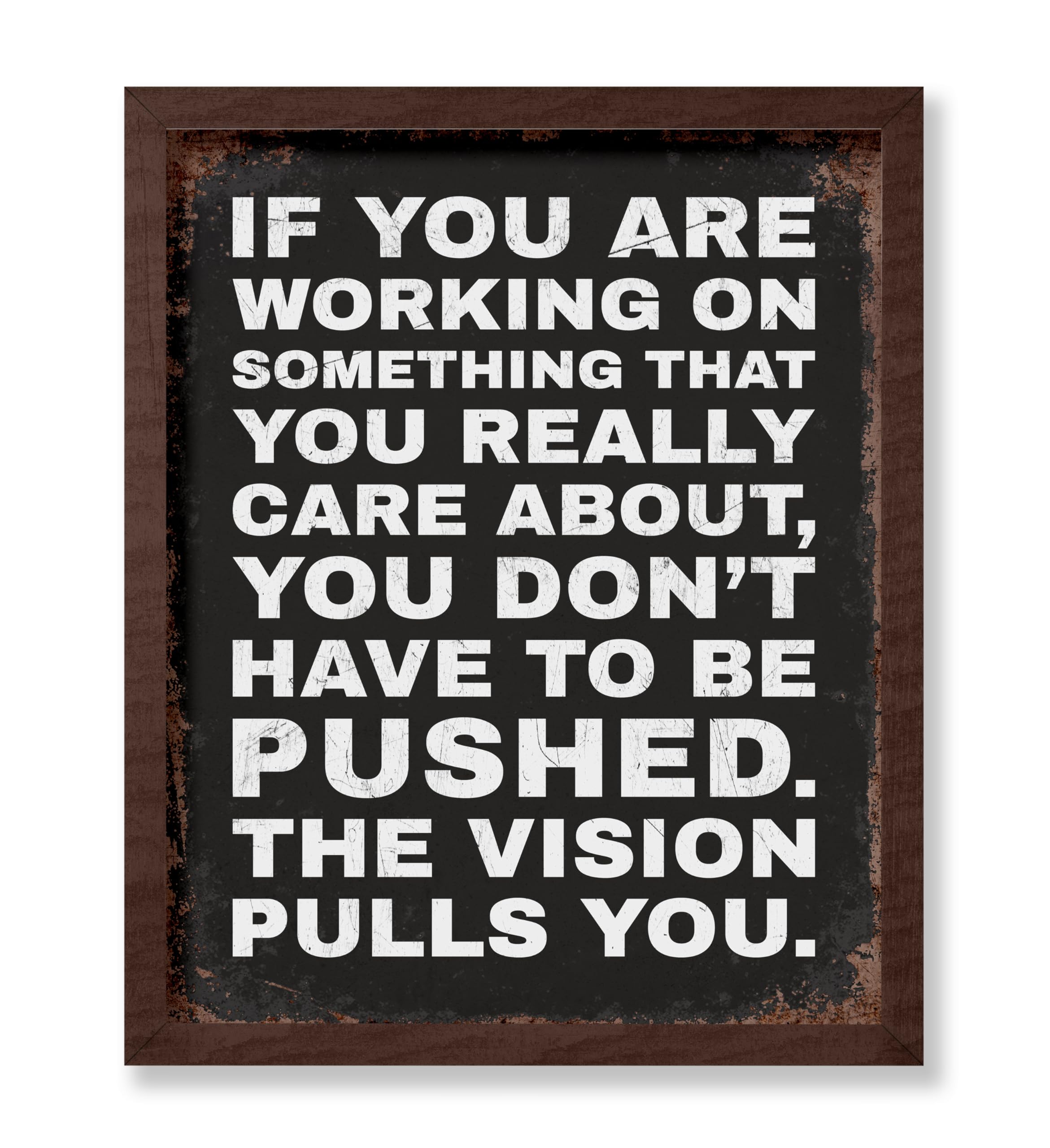 Poster Master The Vision Pulls You Poster - Black Motivation Print ...