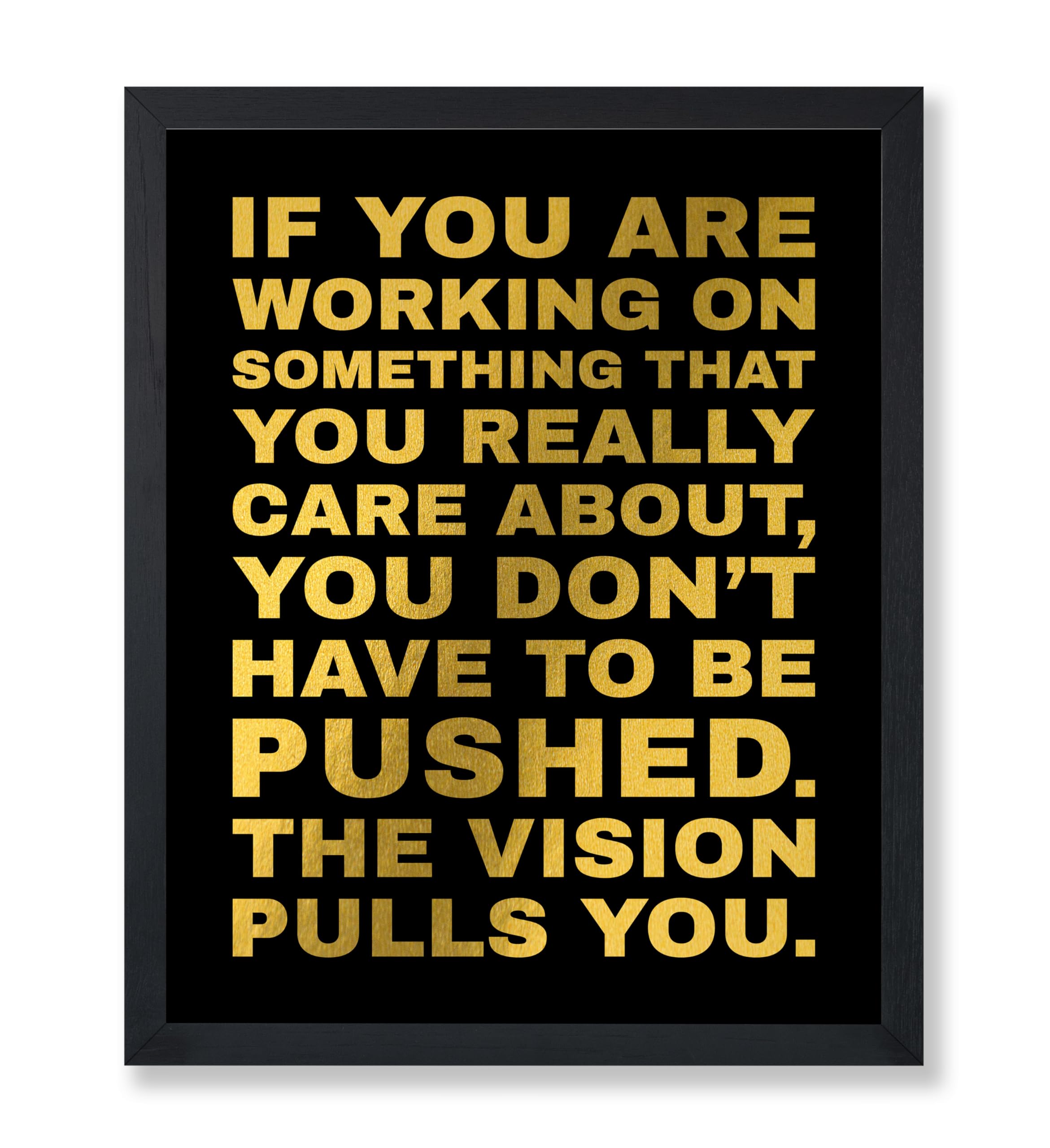 Poster Master The Vision Pulls You Poster - Gold Motivation Print ...
