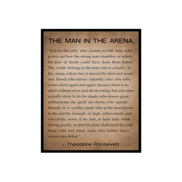 Poster Master Theodore Roosevelt Poster - Man in the Arena Print ...