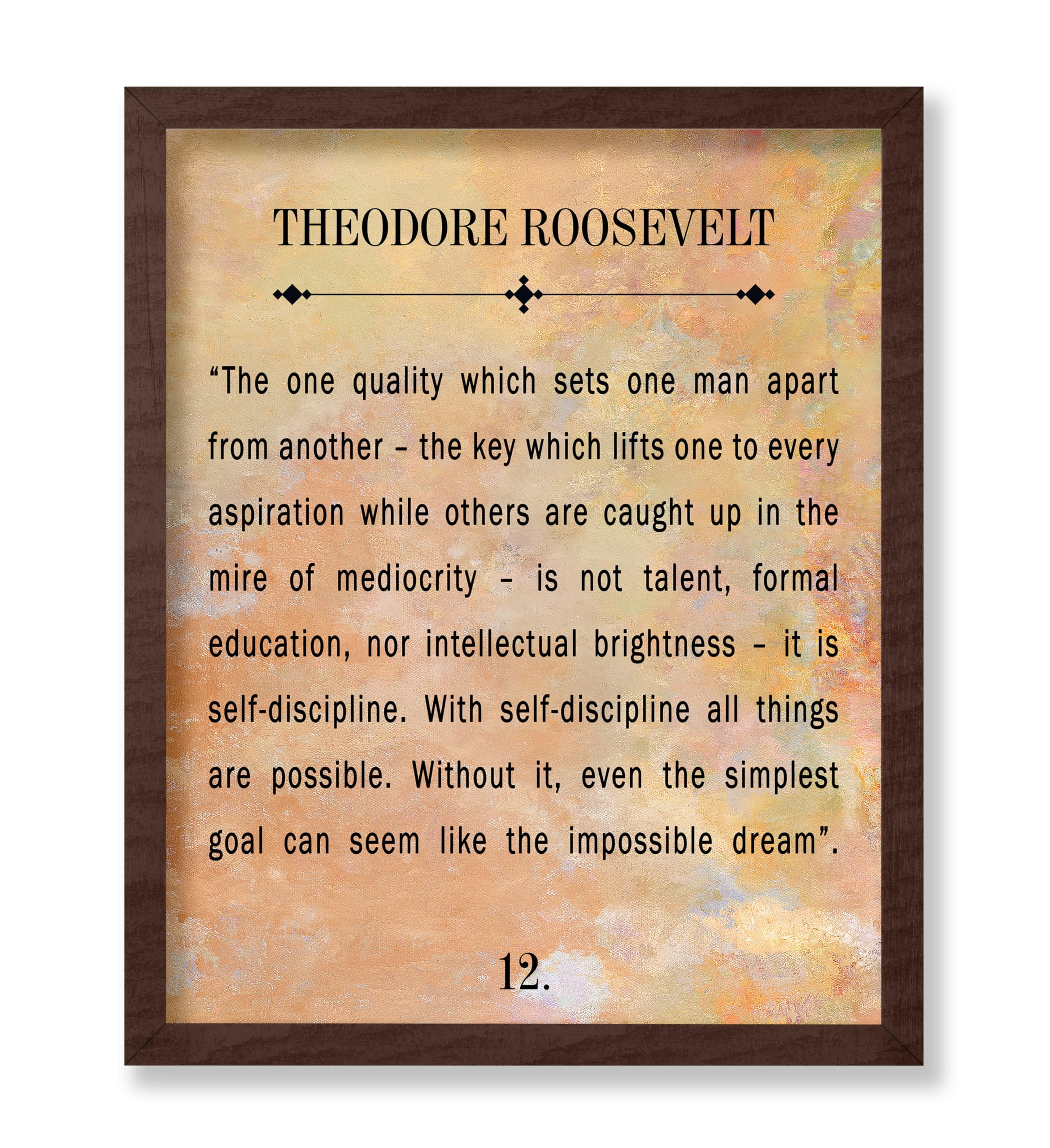 Poster Master Theodore Roosevelt Poster - Self Discipline Print ...