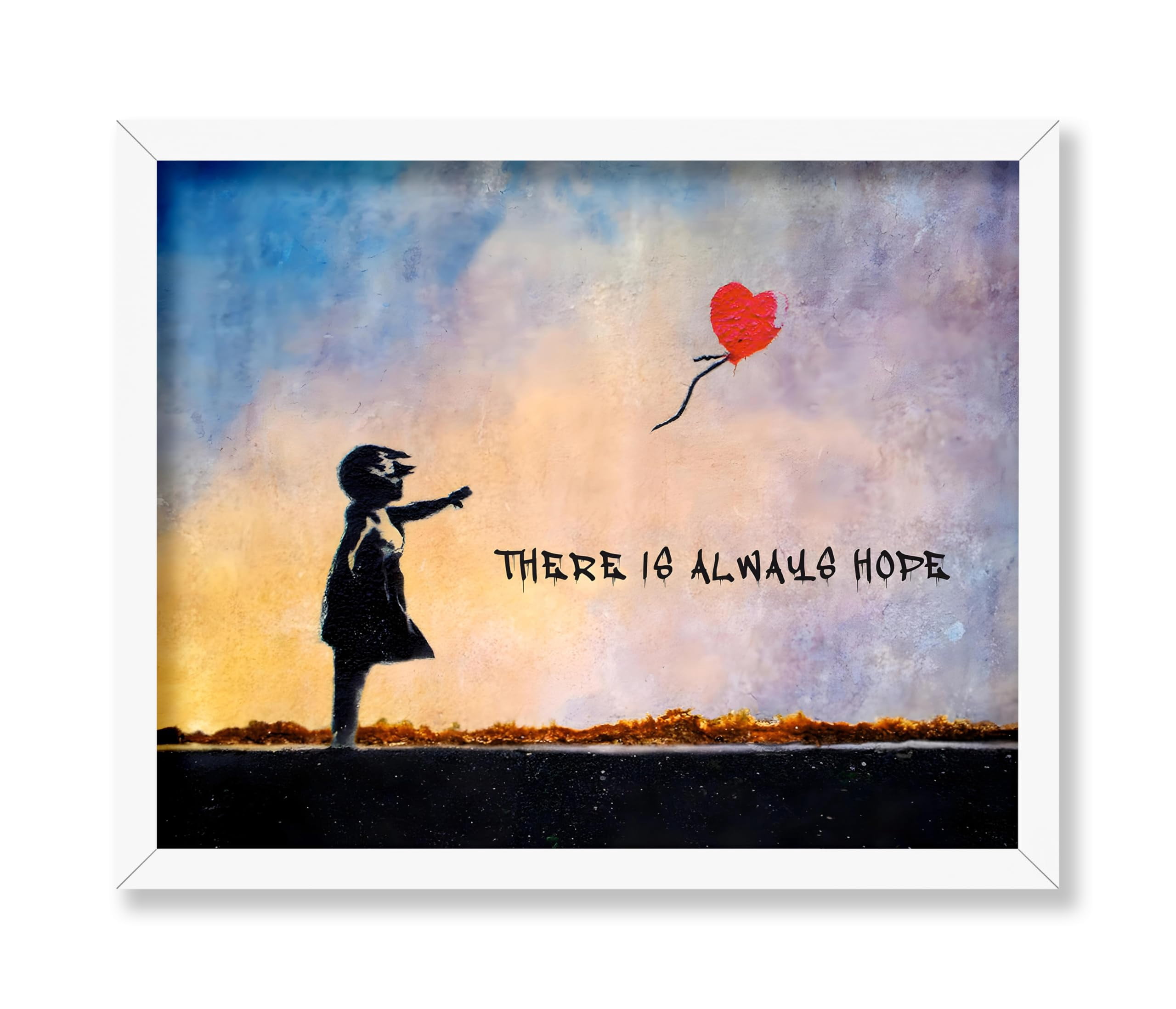 Poster Master There Is Always Hope Poster - Red Balloon Heart Print ...