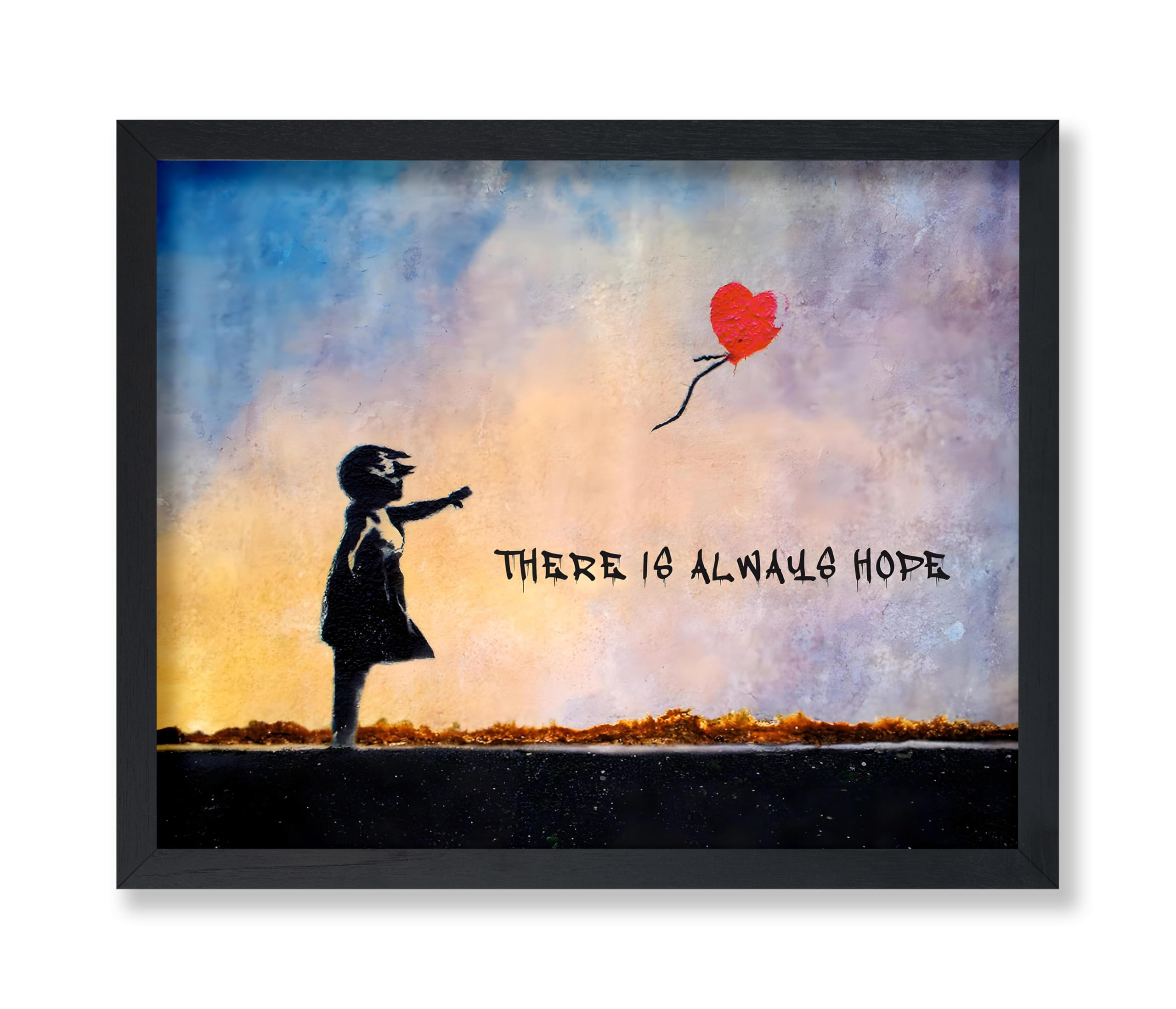 Poster Master There Is Always Hope Poster - Red Balloon Heart Print ...