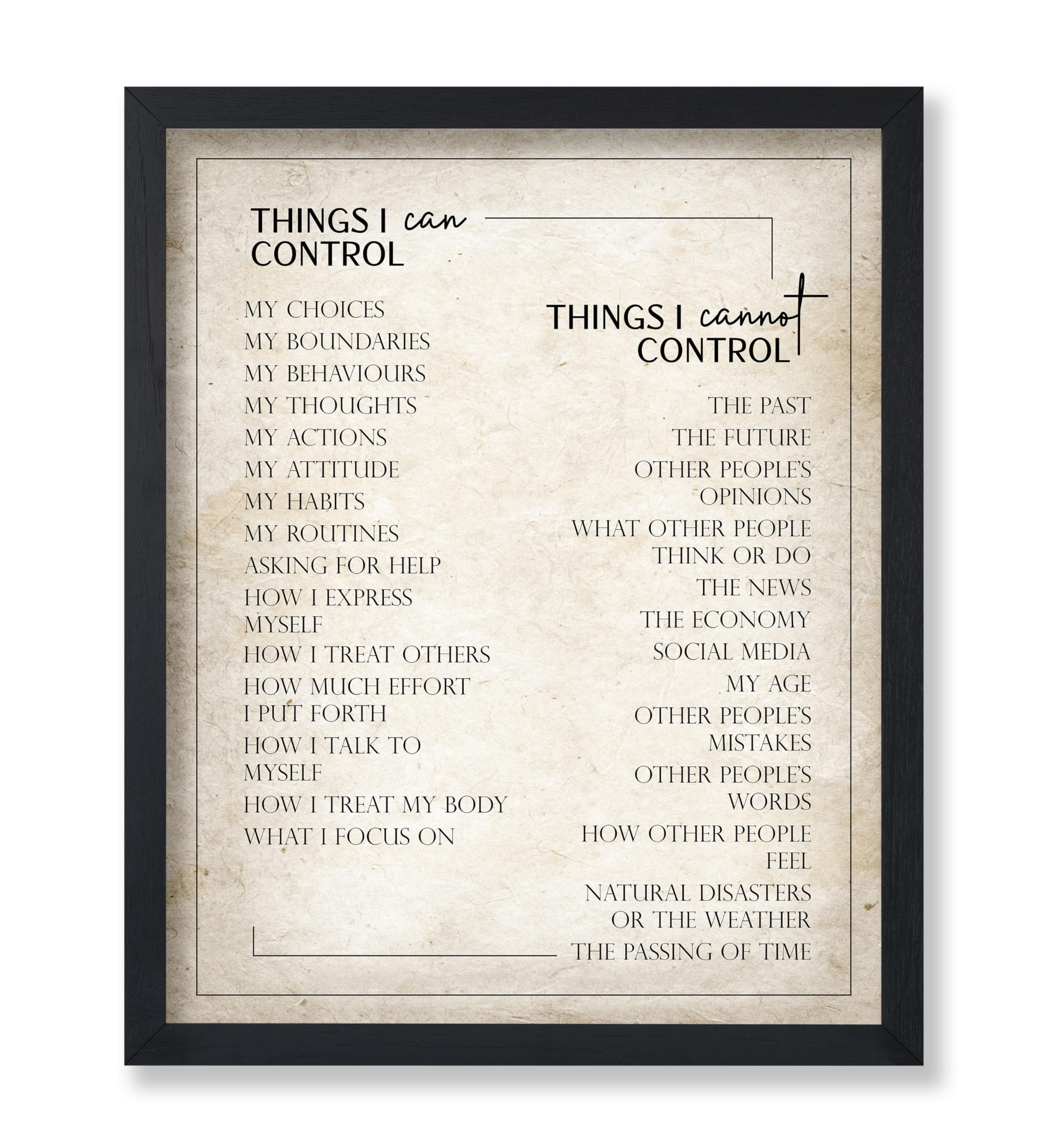 Poster Master Things I Can Control Poster - Mental Balance Print ...