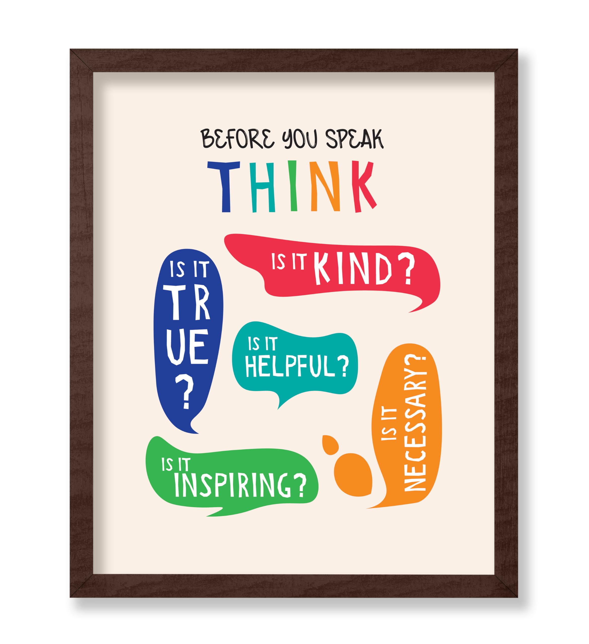 Poster Master Think Before You Speak Poster - Mindfulness Print ...