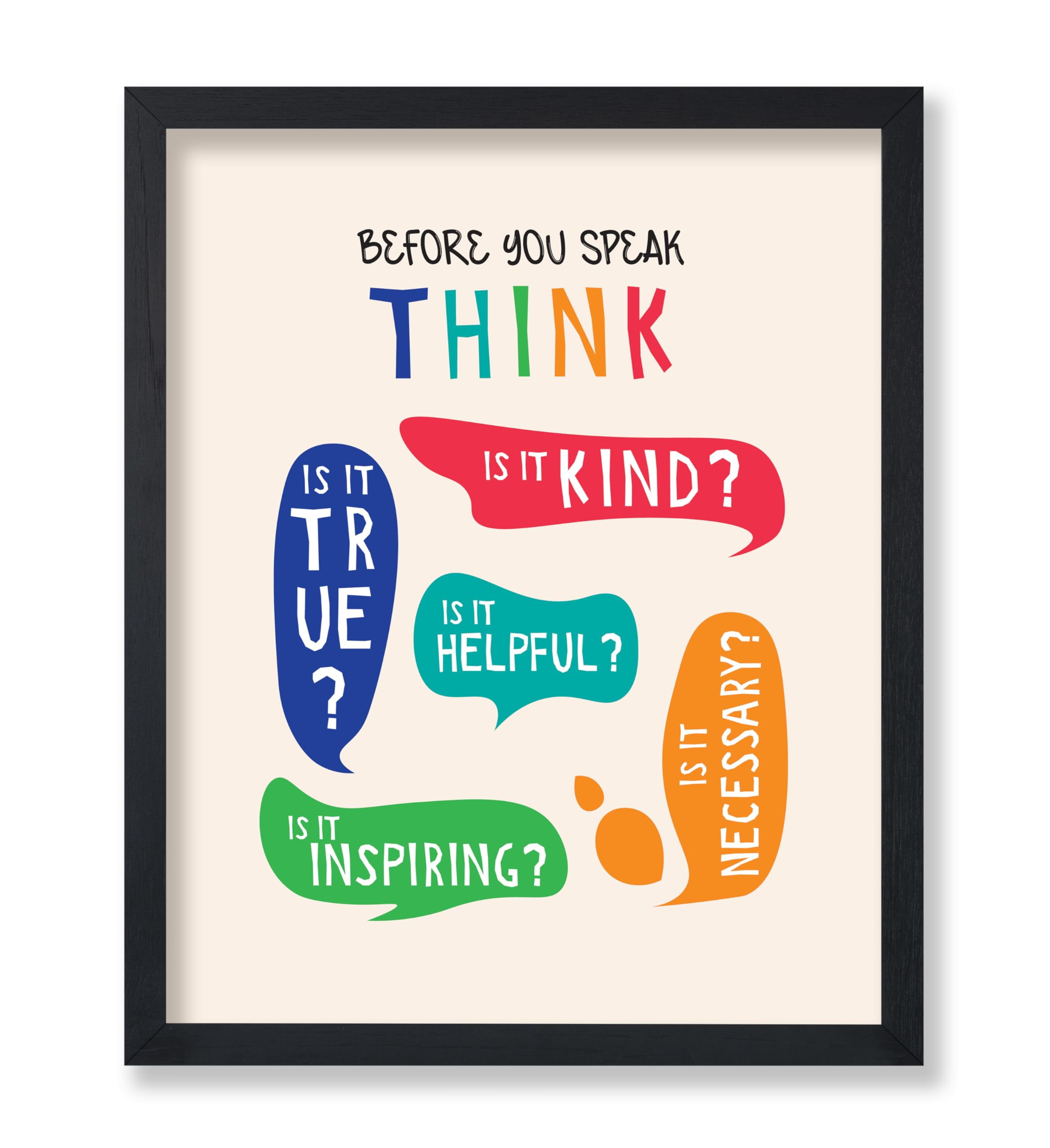 Poster Master Think Before You Speak Poster - Mindfulness Print ...
