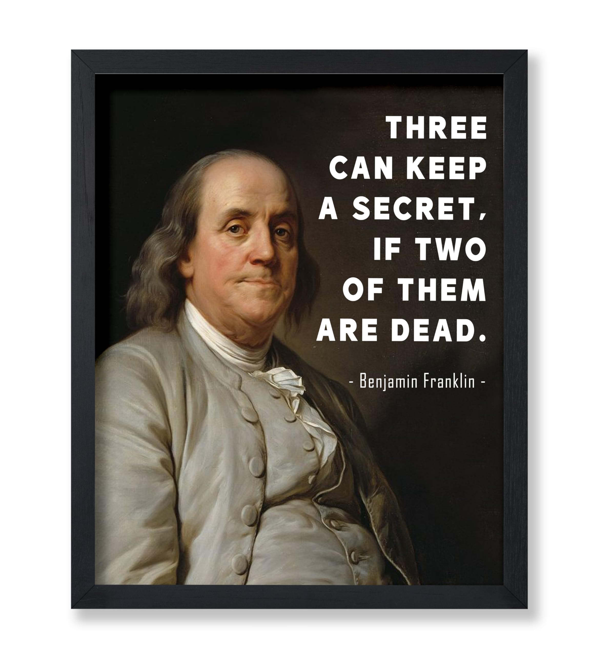 Poster Master Three Can Keep A Secret Poster - Benjamin Franklin Print ...