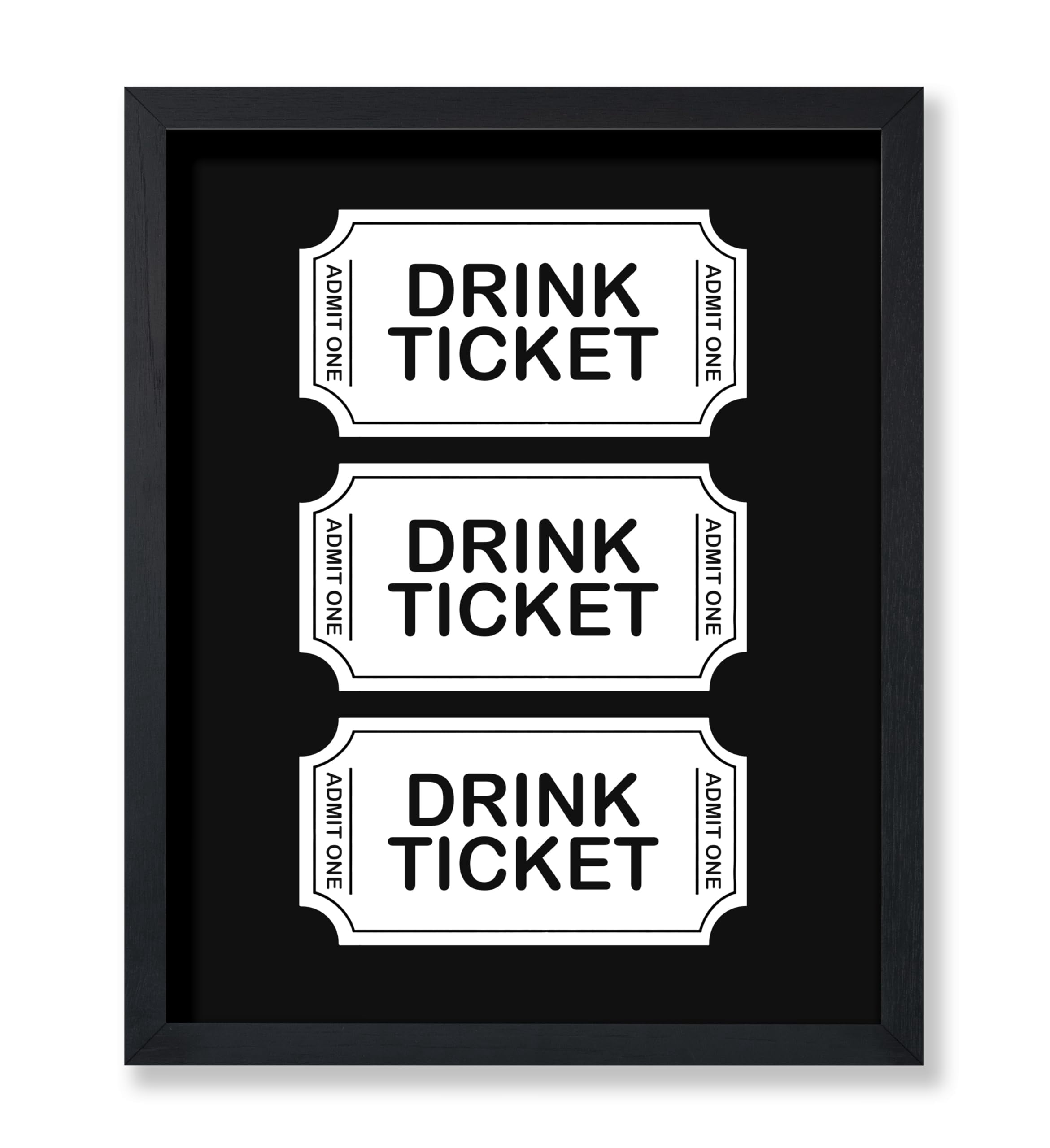 Poster Master Tickets Poster - Retro Drink Ticket Print - Alcohol Art ...