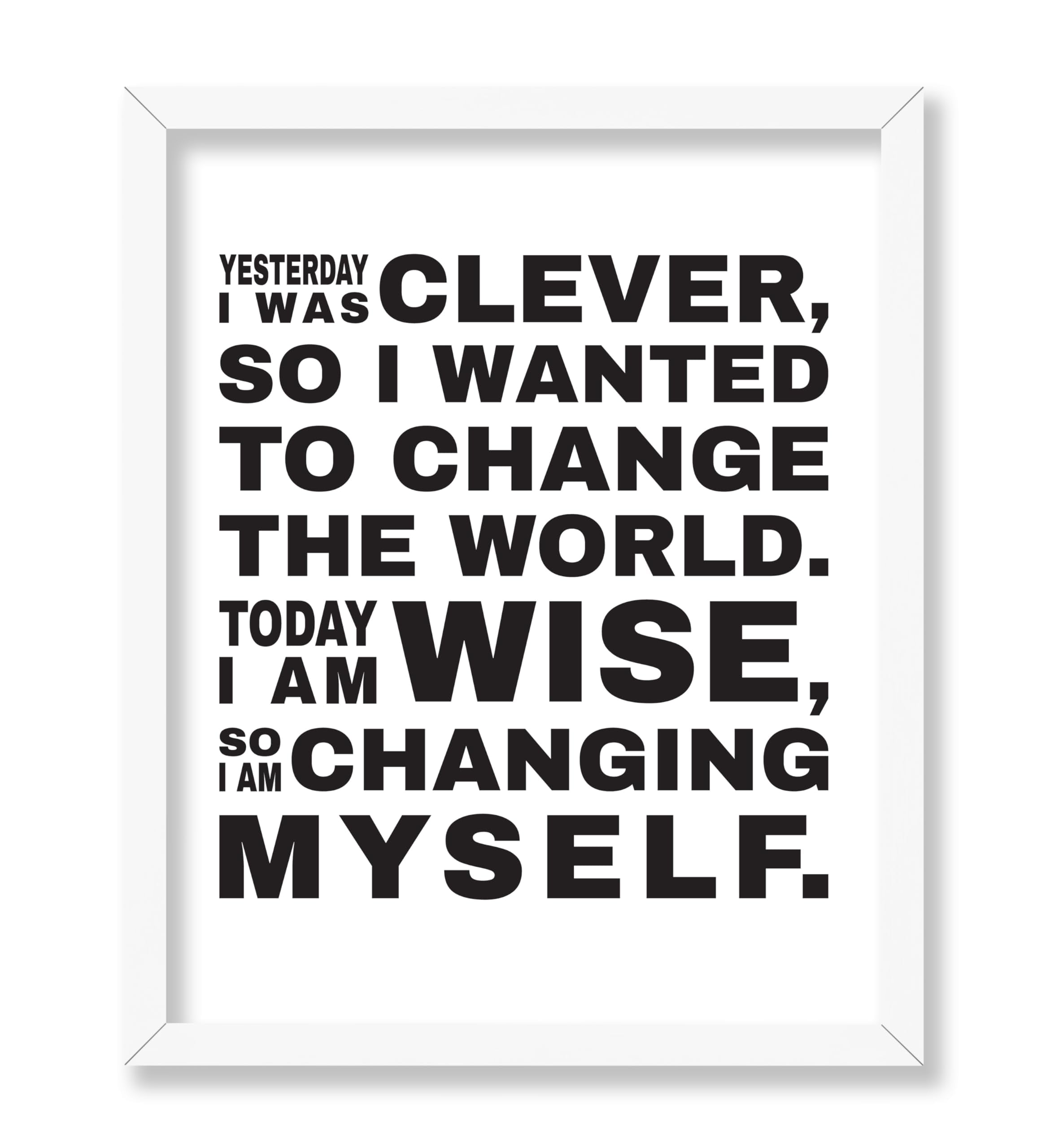 Poster Master Today I Am Wise Poster - White Wisdom Print ...