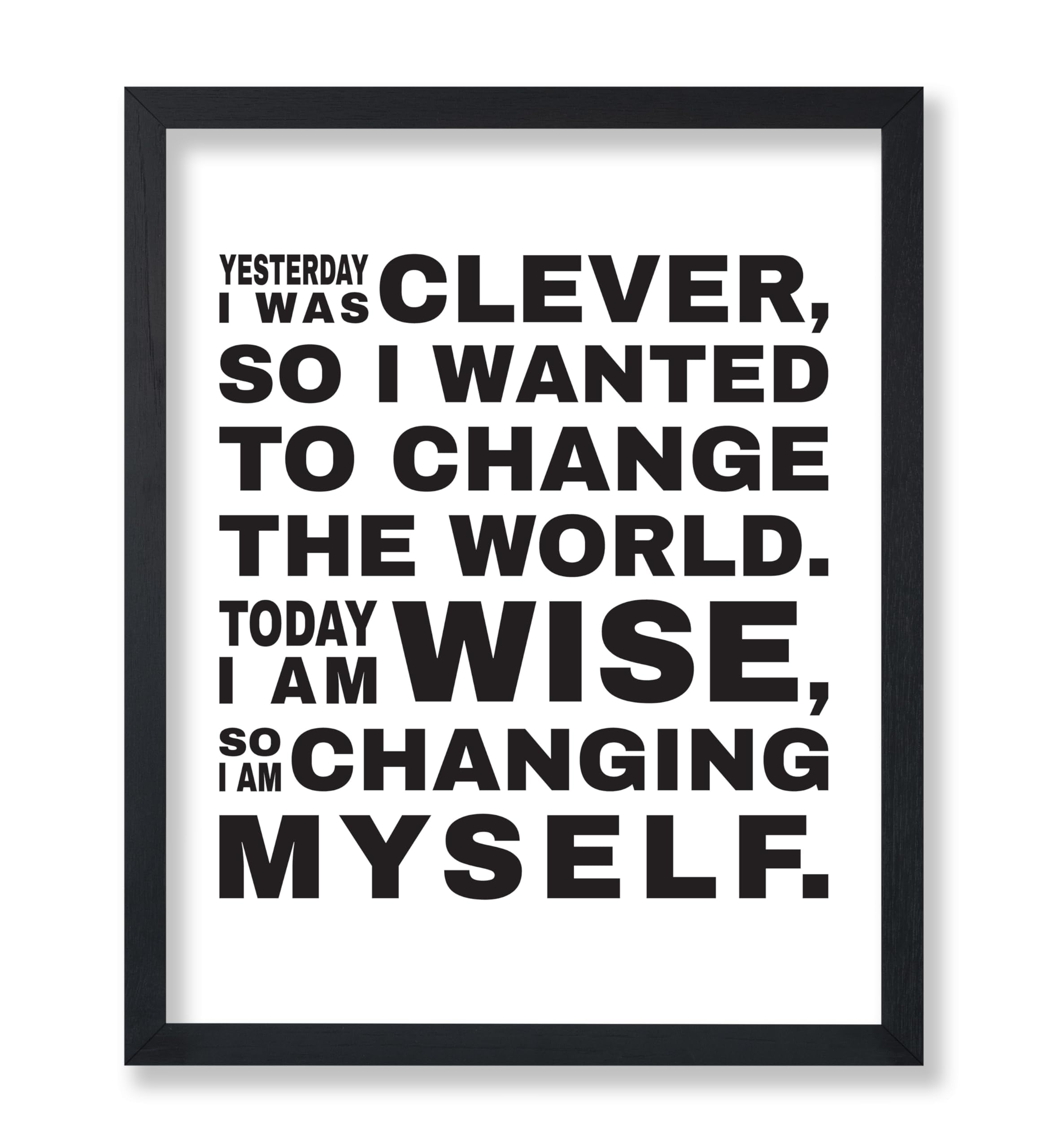 Poster Master Today I Am Wise Poster - White Wisdom Print ...