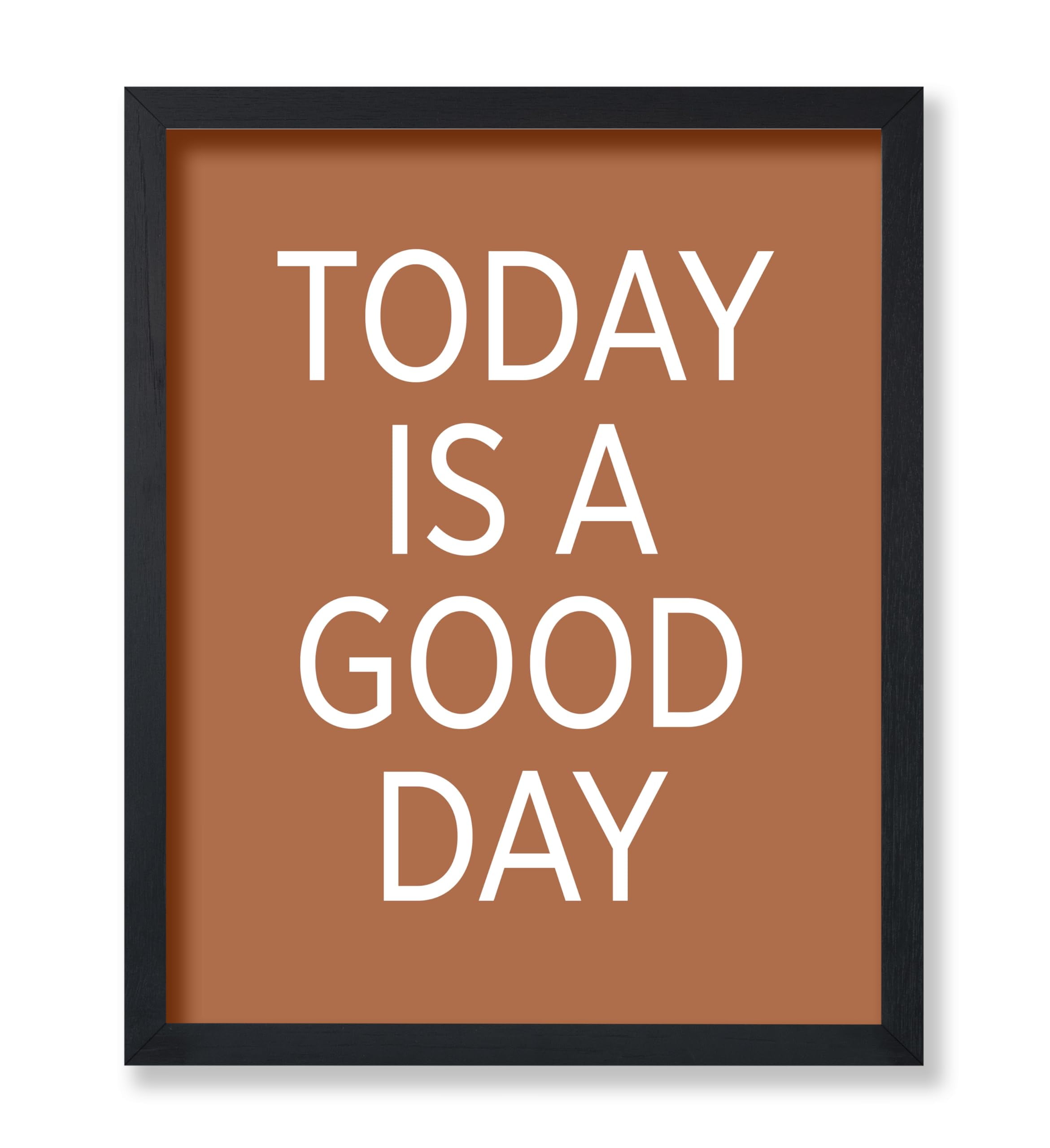 Poster Master Today Is A Good Day Poster - Brown Typography Print ...