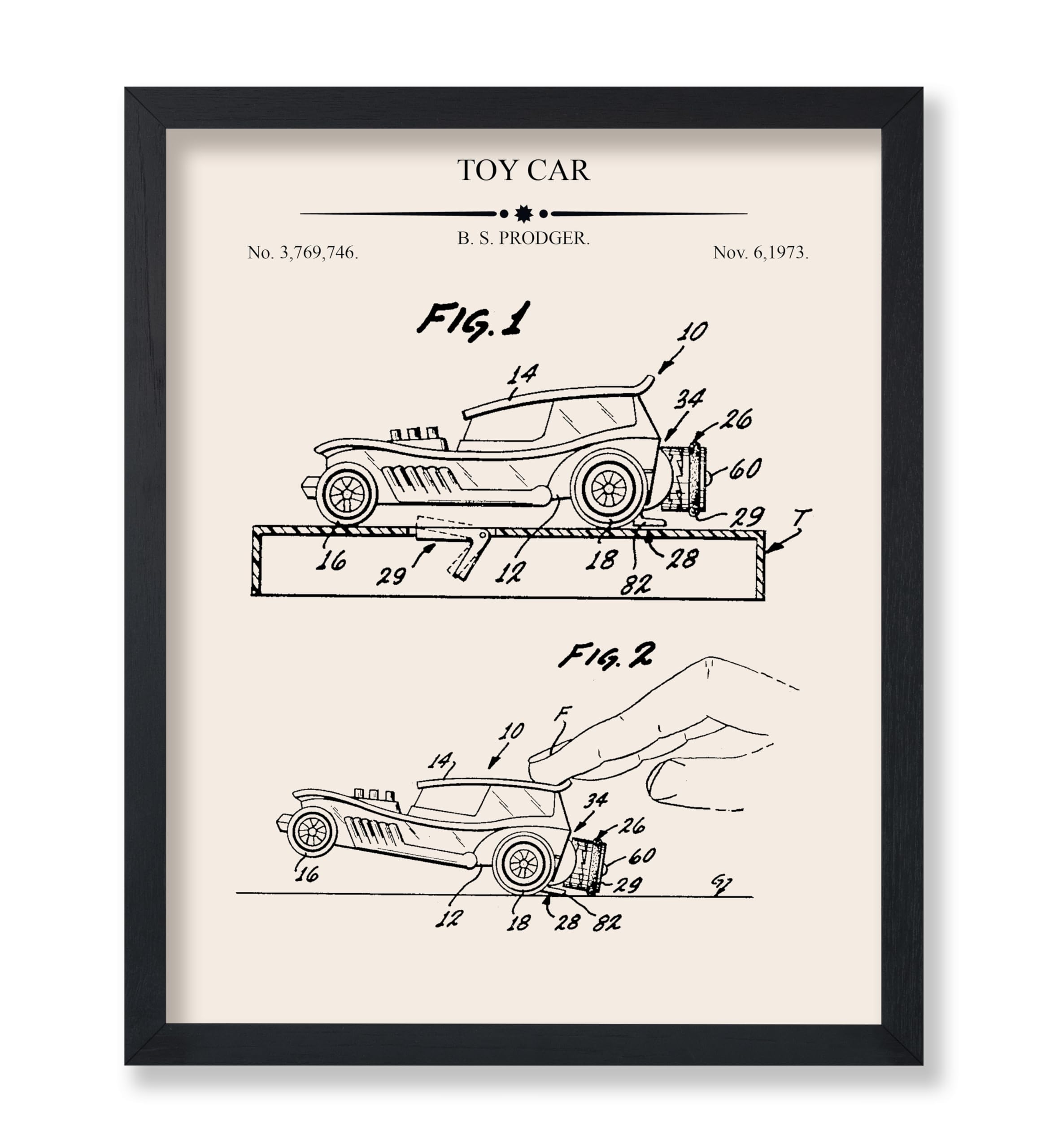 Poster Master Toy Car Blueprint Poster - Toy Car Patent Print - Toy Art ...