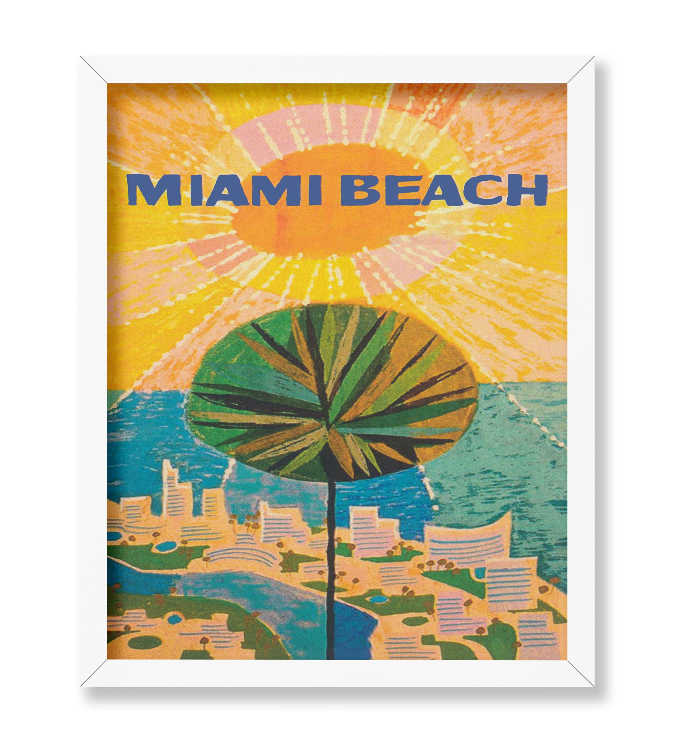 Poster Master Travel Poster - Vintage Miami Beach Wall Art - Florida ...