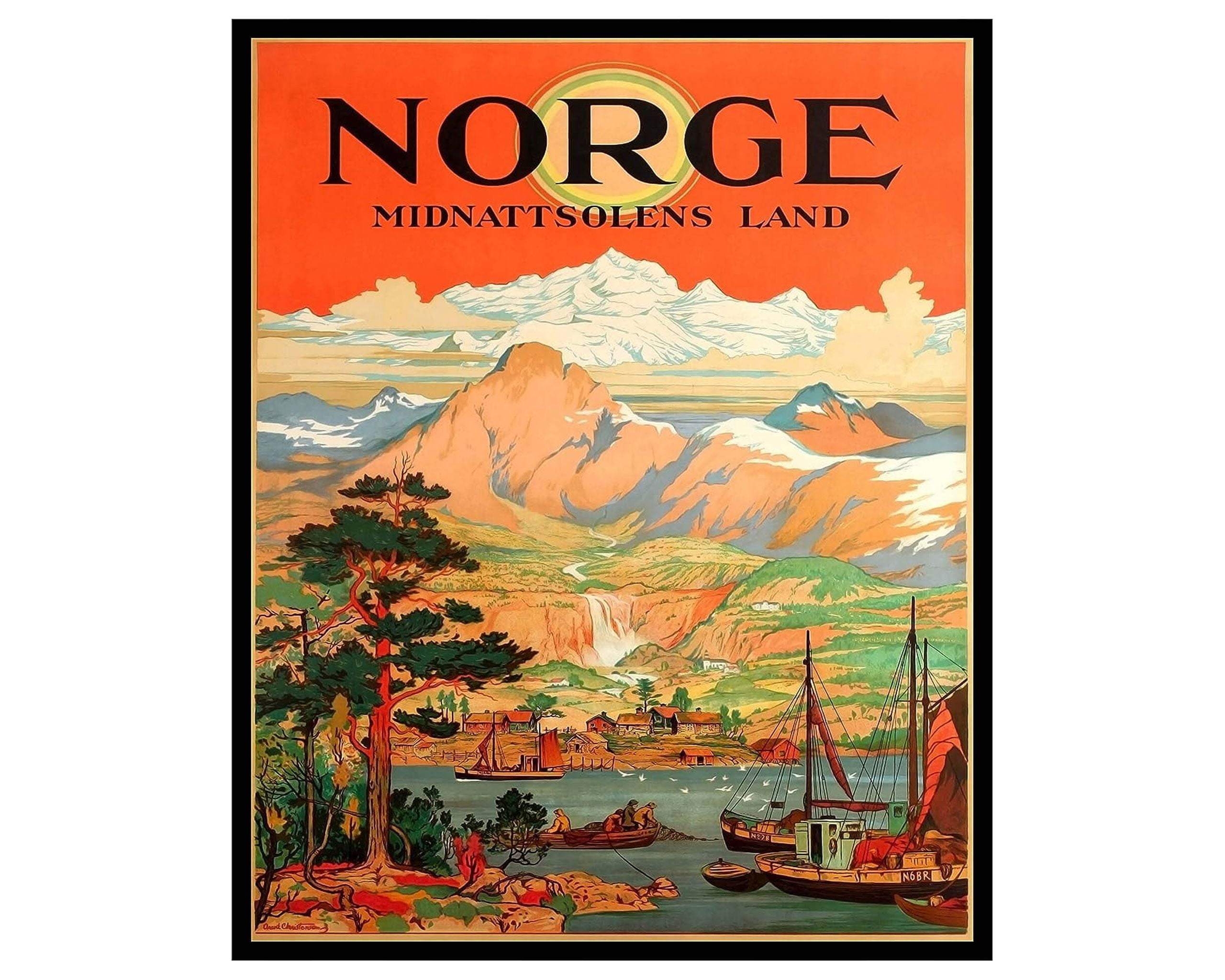 Poster Master Travel Poster - Retro Tourism Print - Norge ...