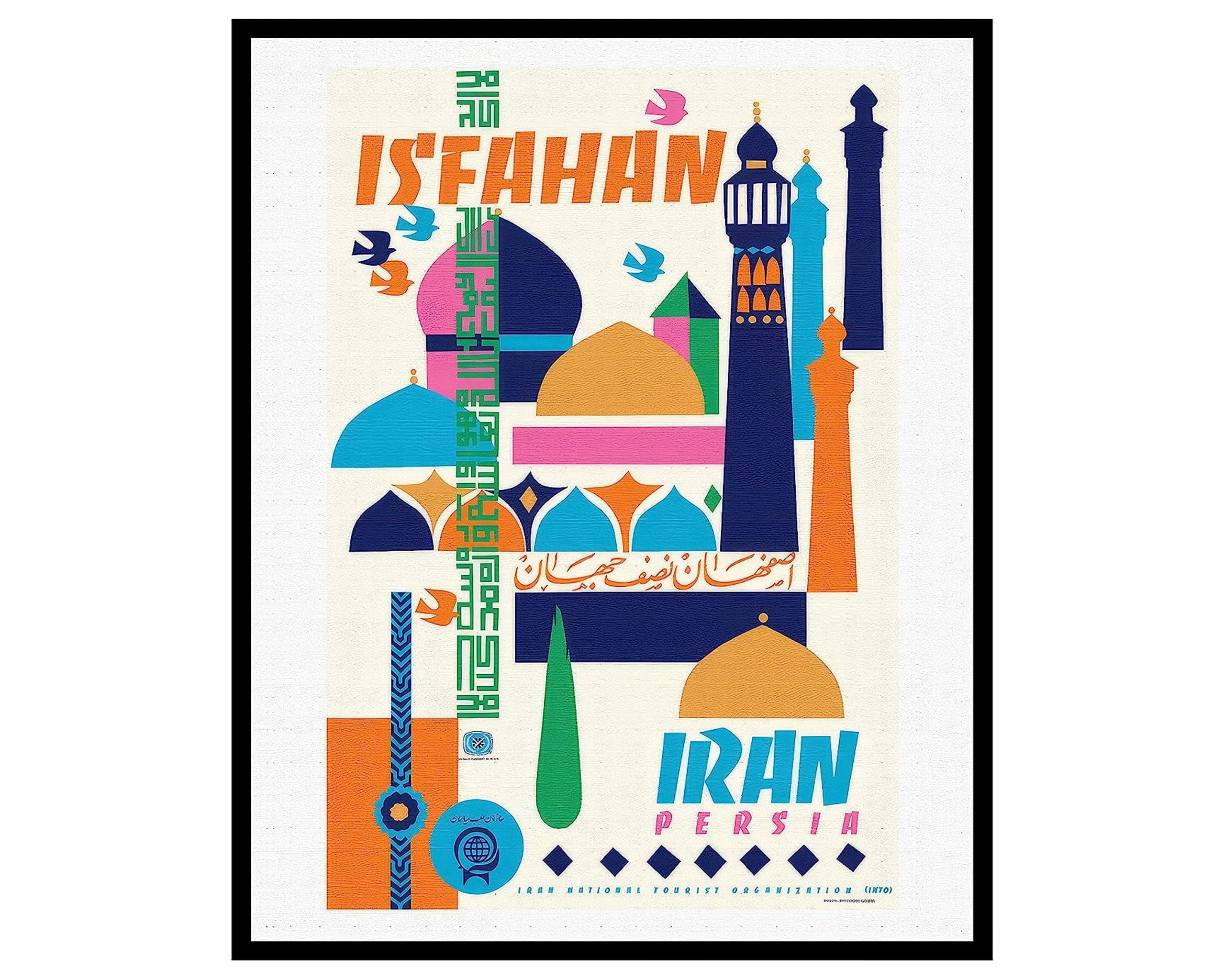 Poster Master Travel Poster - Vintage Isfahan Iran Wall Art - Retro ...