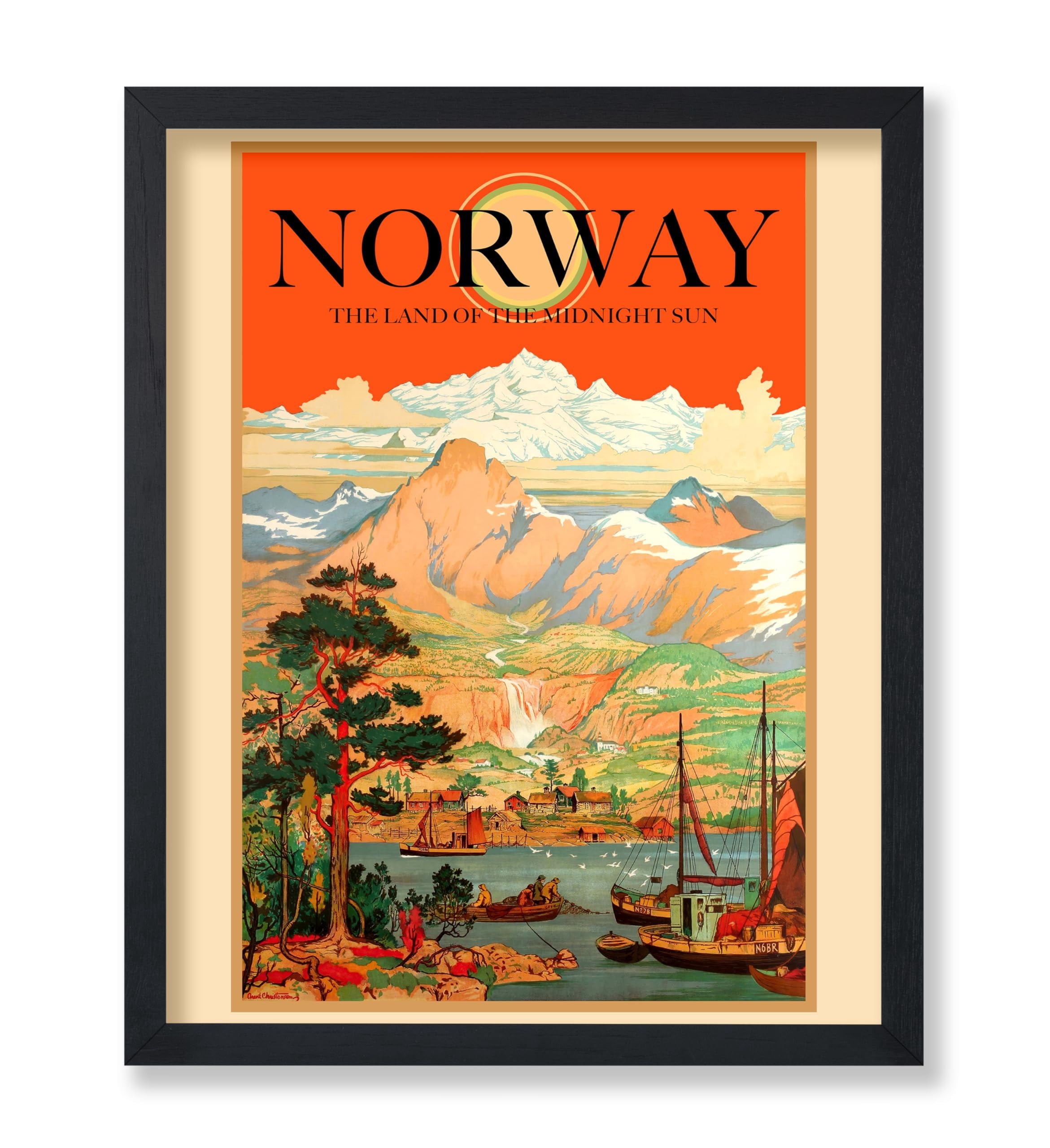 Poster Master Travel Poster - Vintage Norway Print - Unique Wall Decor ...