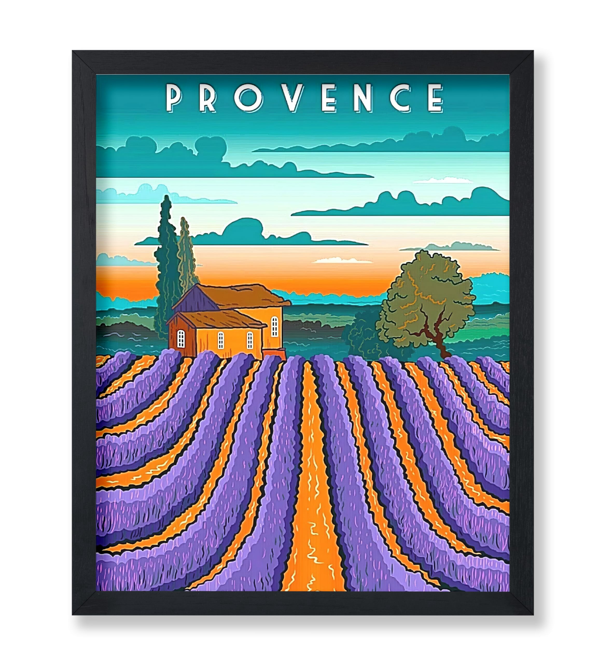 Poster Master Travel Poster - Vintage Provence France Wall Art - Purple ...