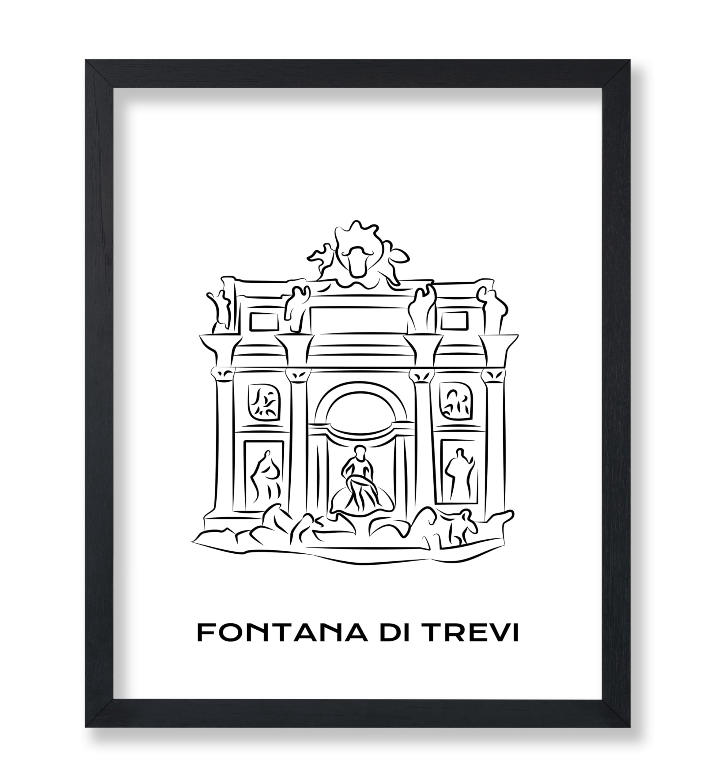 Poster Master Trevi Fountain Poster - Retro Rome Print - Italy Art ...