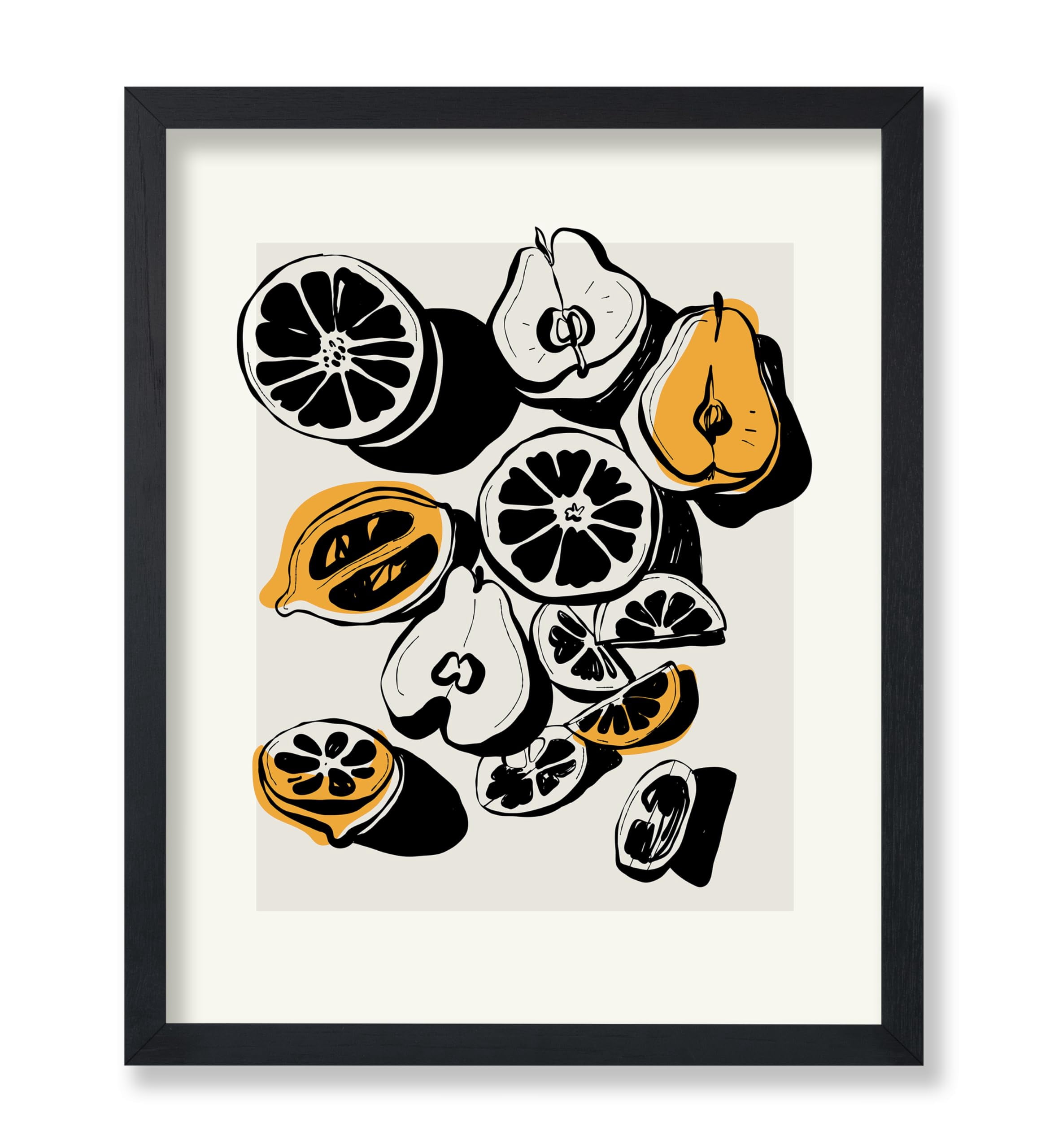 Poster Master Tropical Fruits Poster - Retro Fruit Print - Abstract Art ...