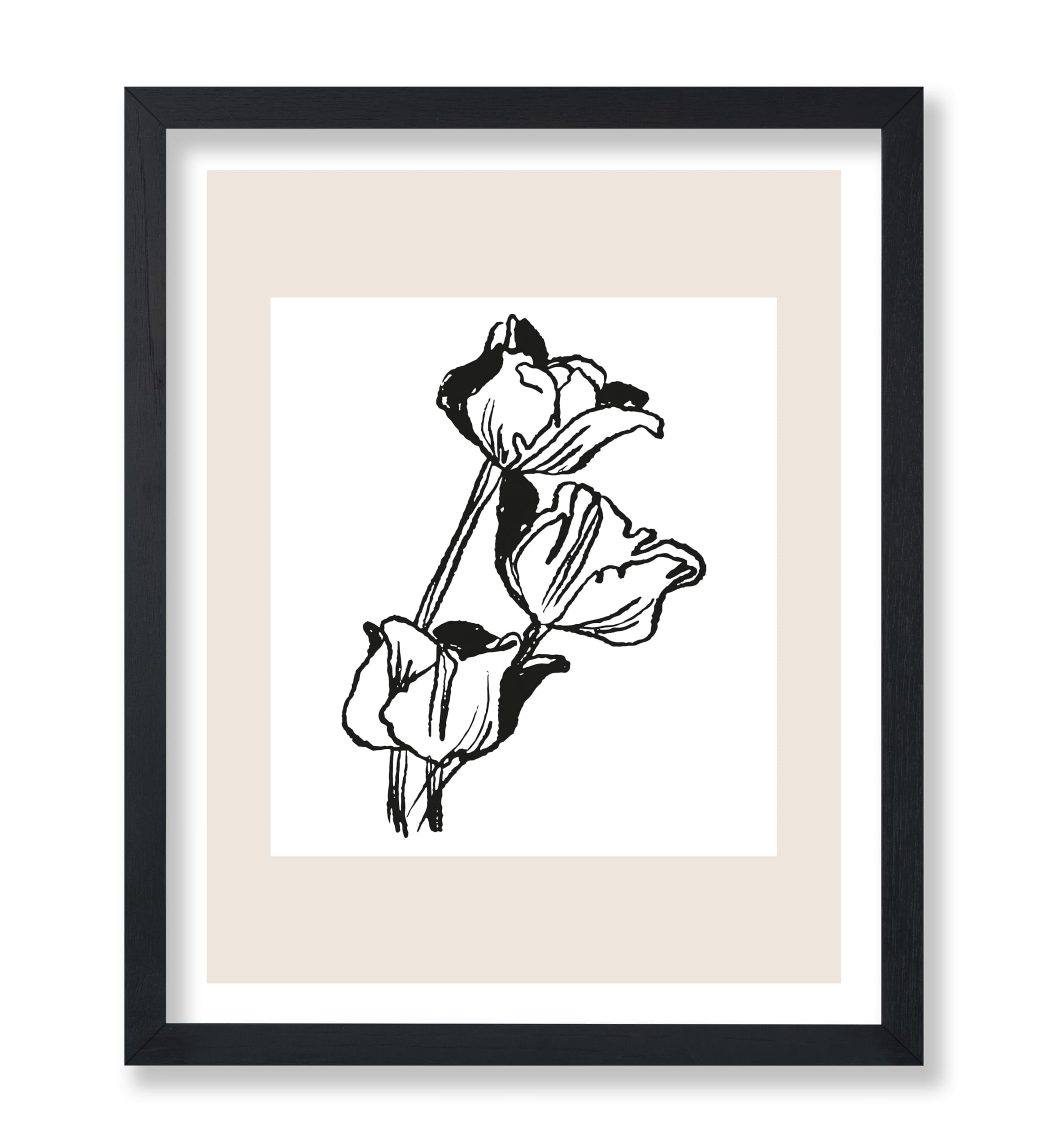 Poster Master Tulips Poster - Retro Flower Print - Sketch Art - Modern Art - Line Art - Groovy ...