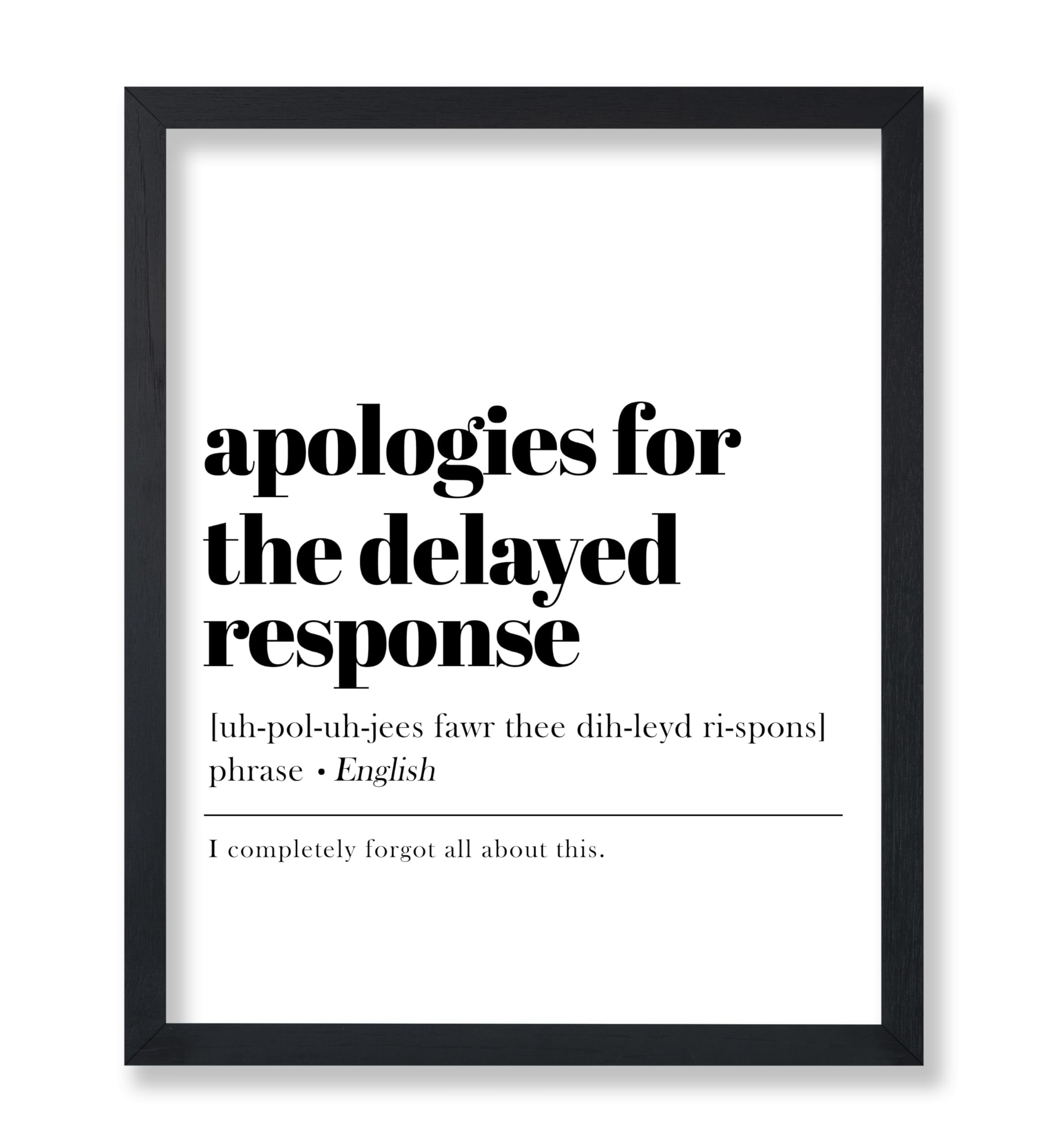 Poster Master Typography Poster - Dictionary Print - Apologies for the ...