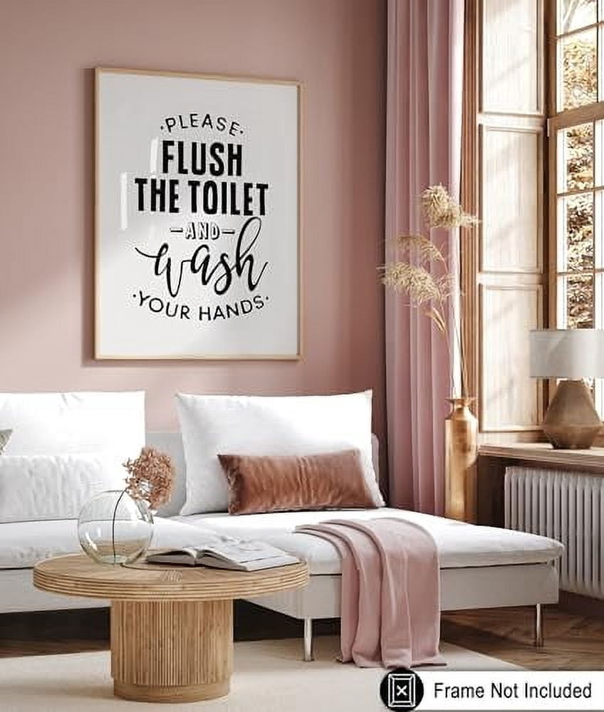 Poster Master Typography Poster - Retro Minimalist Print - Flush the ...