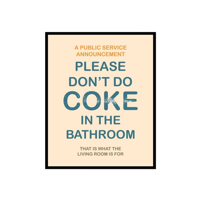 Poster Master Typography Print Trendy Art Funny Bathroom