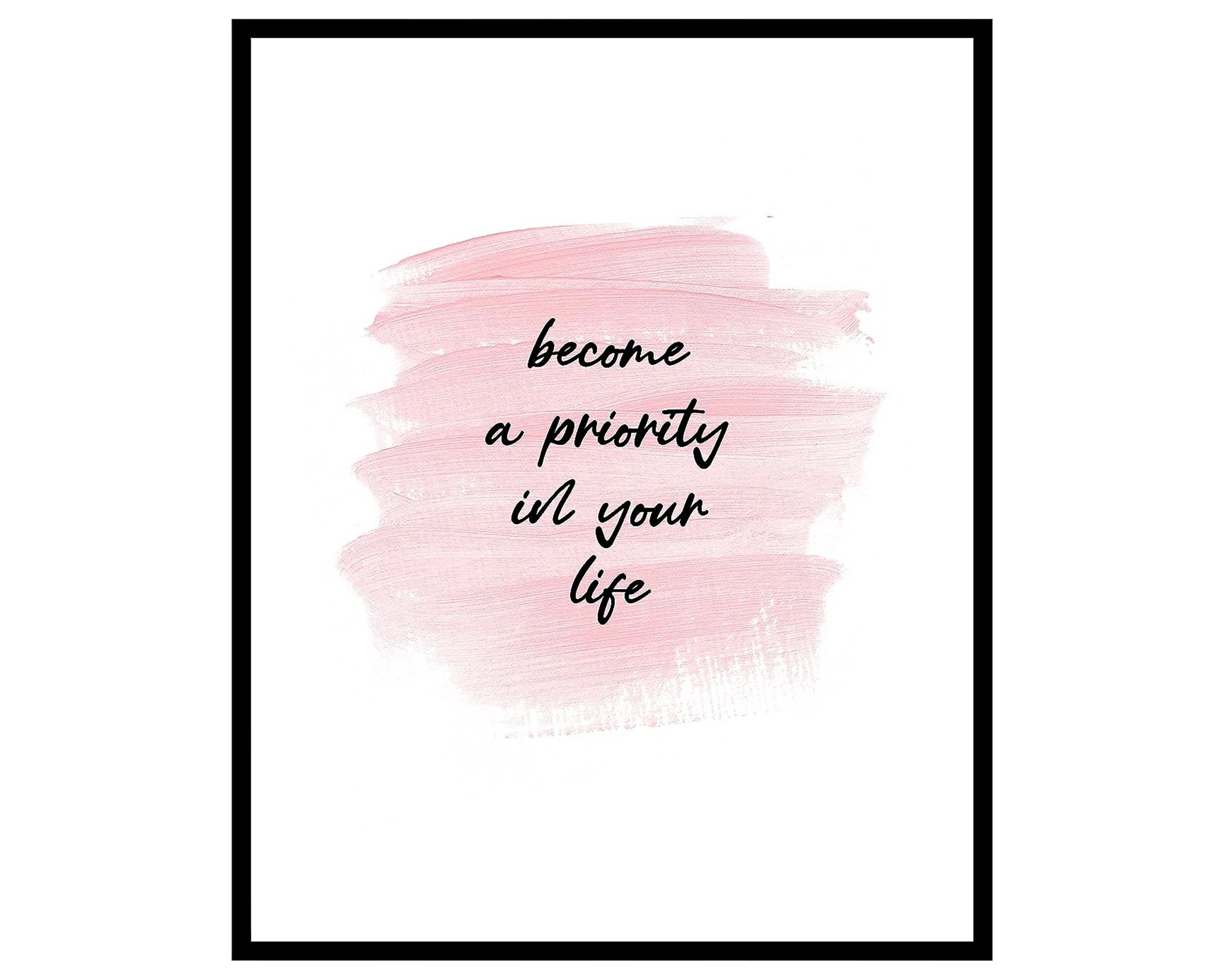 Poster Master Typography Poster - Quote Print - Become a Priority in ...