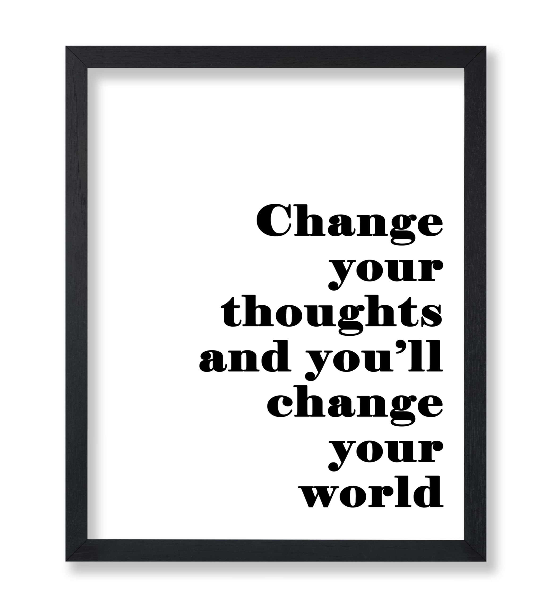 Poster Master Typography Poster - Quote Print - Change your Thoughts ...
