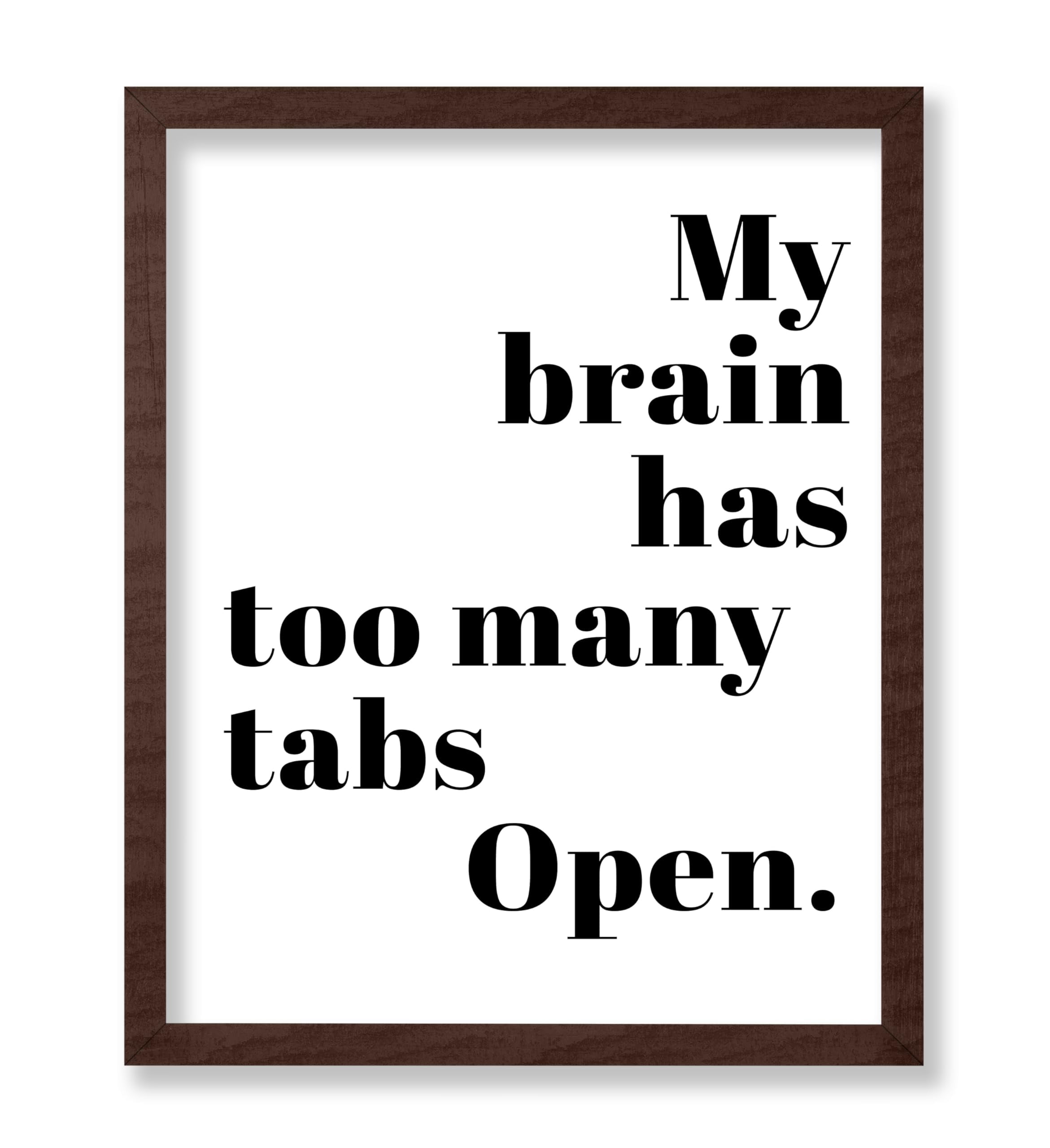 Poster Master Typography Poster - Retro Funny Print - My Brain Has Too ...