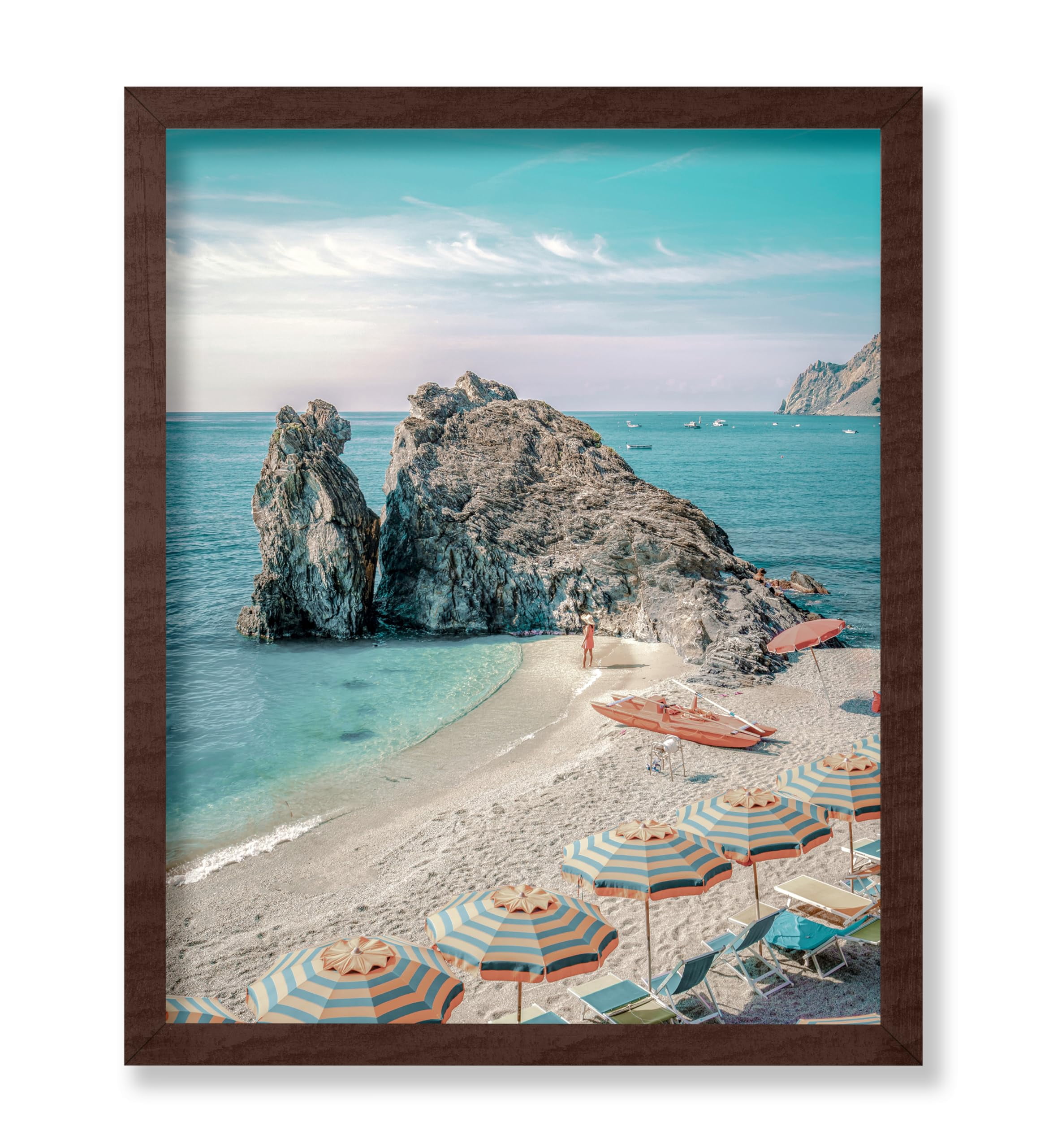 Poster Master Umbrellas on Beach Poster - Rock Formation Print ...