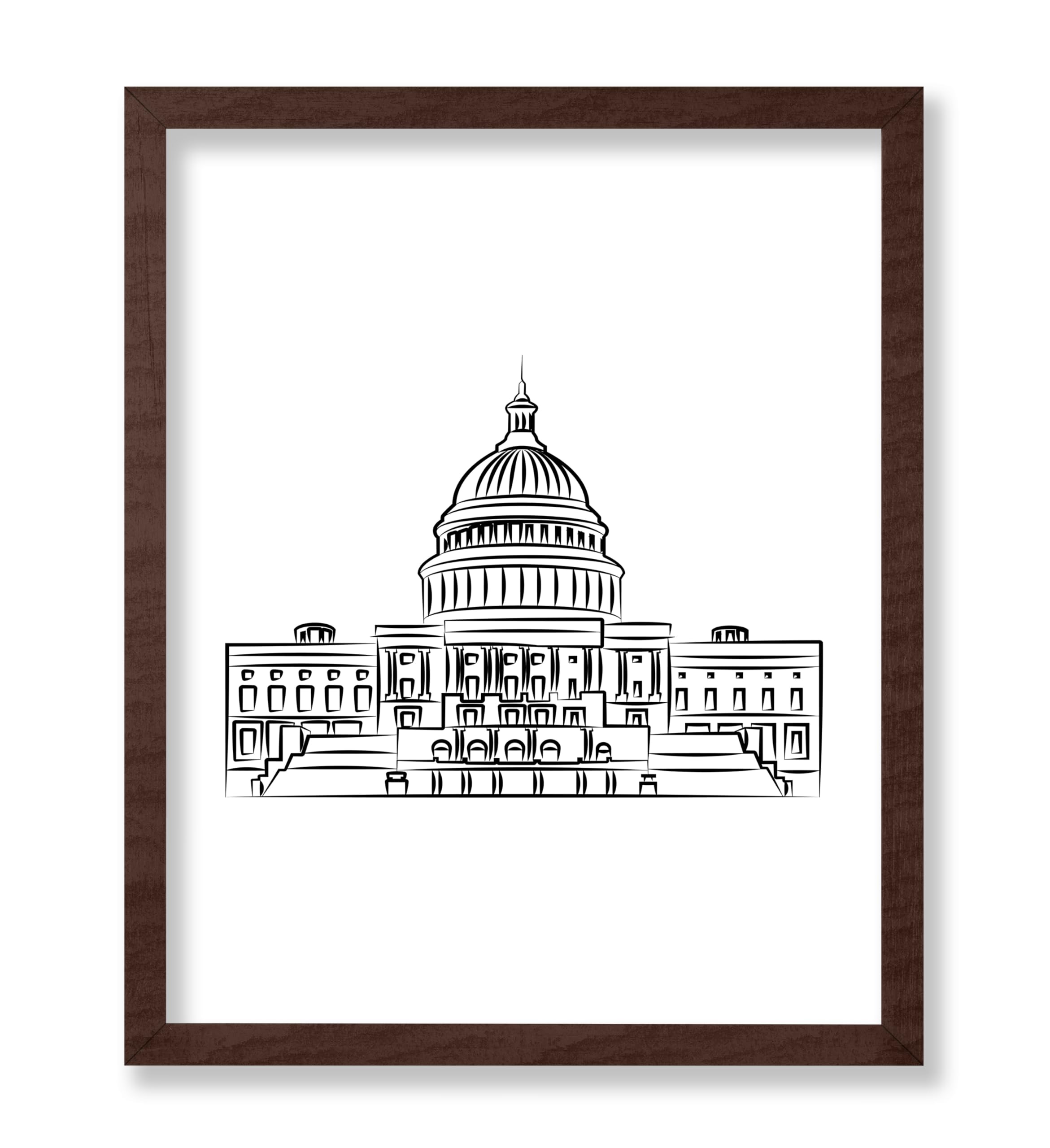 Poster Master United States Capitol Poster - Retro Washington Print ...
