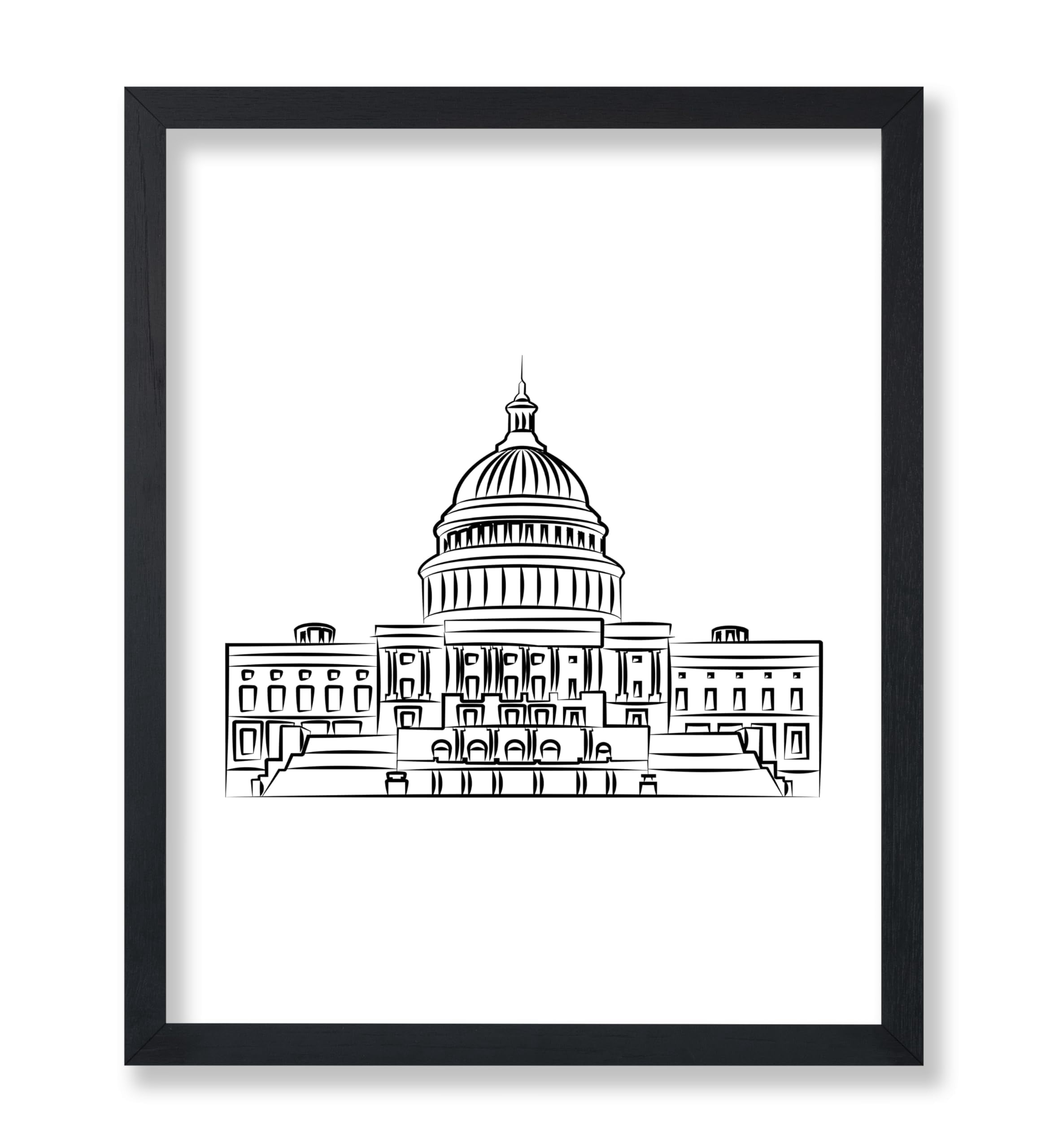 Poster Master United States Capitol Poster - Retro Washington Print ...