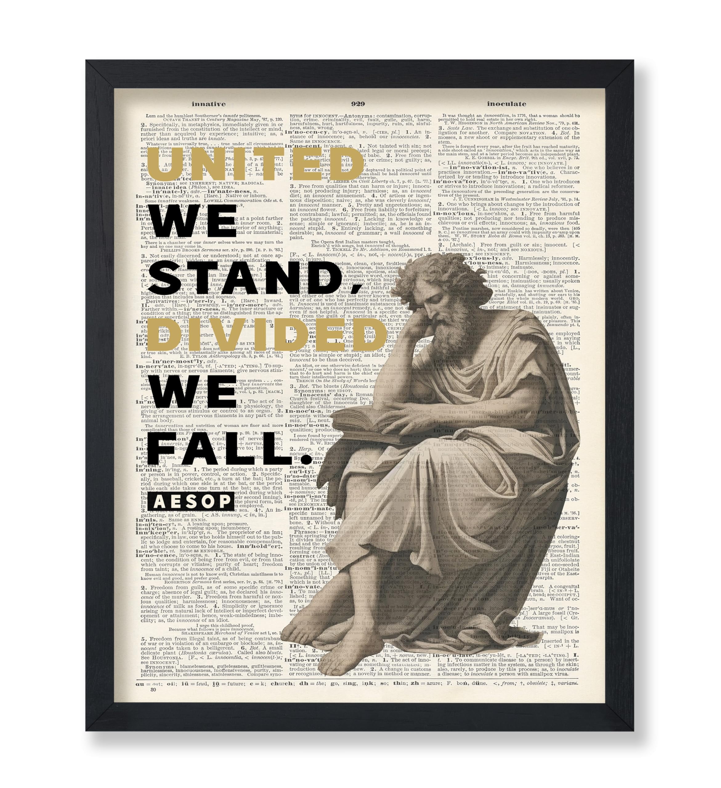 Poster Master United We Stand Poster - Aesop Print - Motivational Art ...
