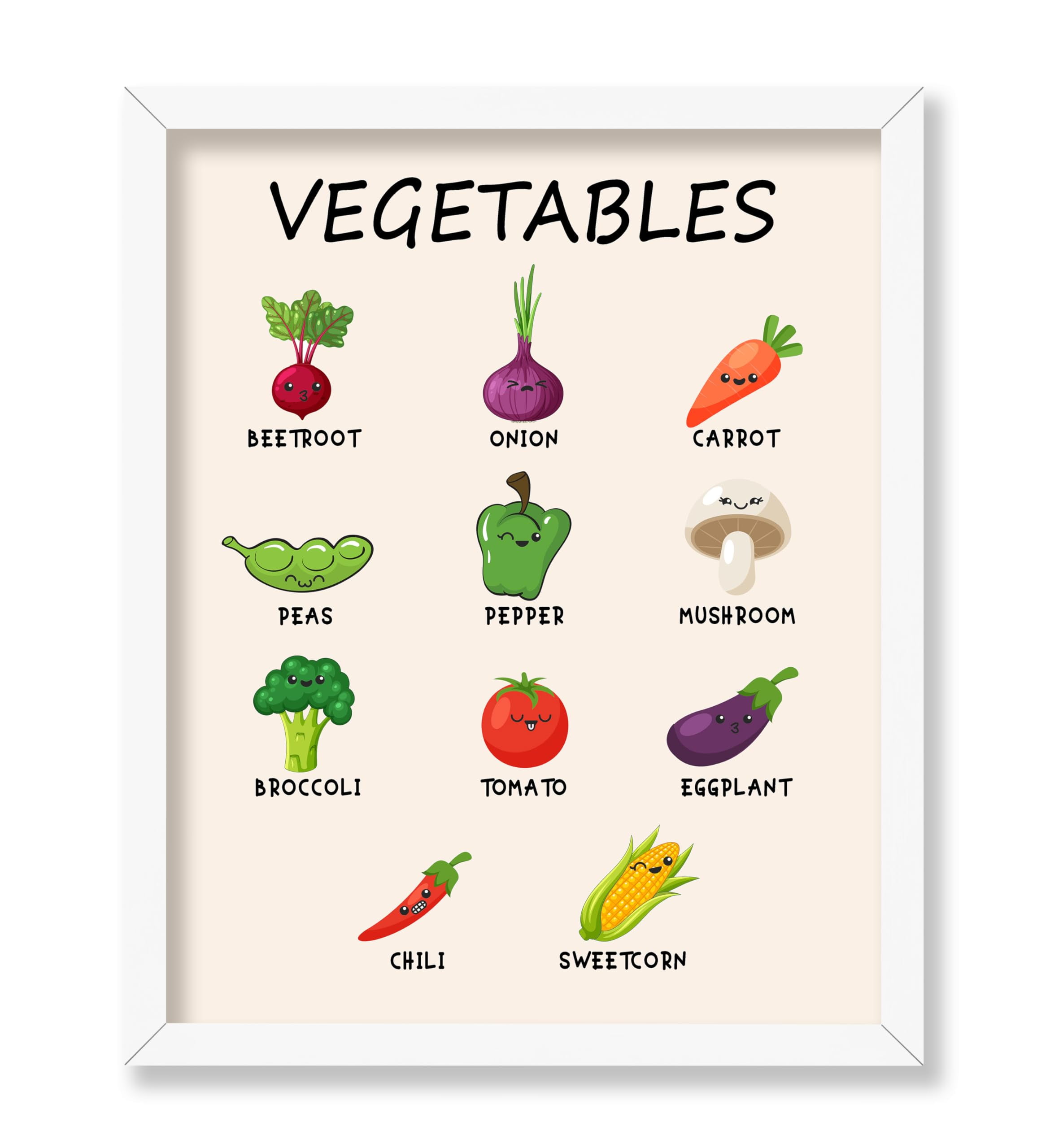 Poster Master Vegetables Poster - Food Print - Learning Materials Art ...