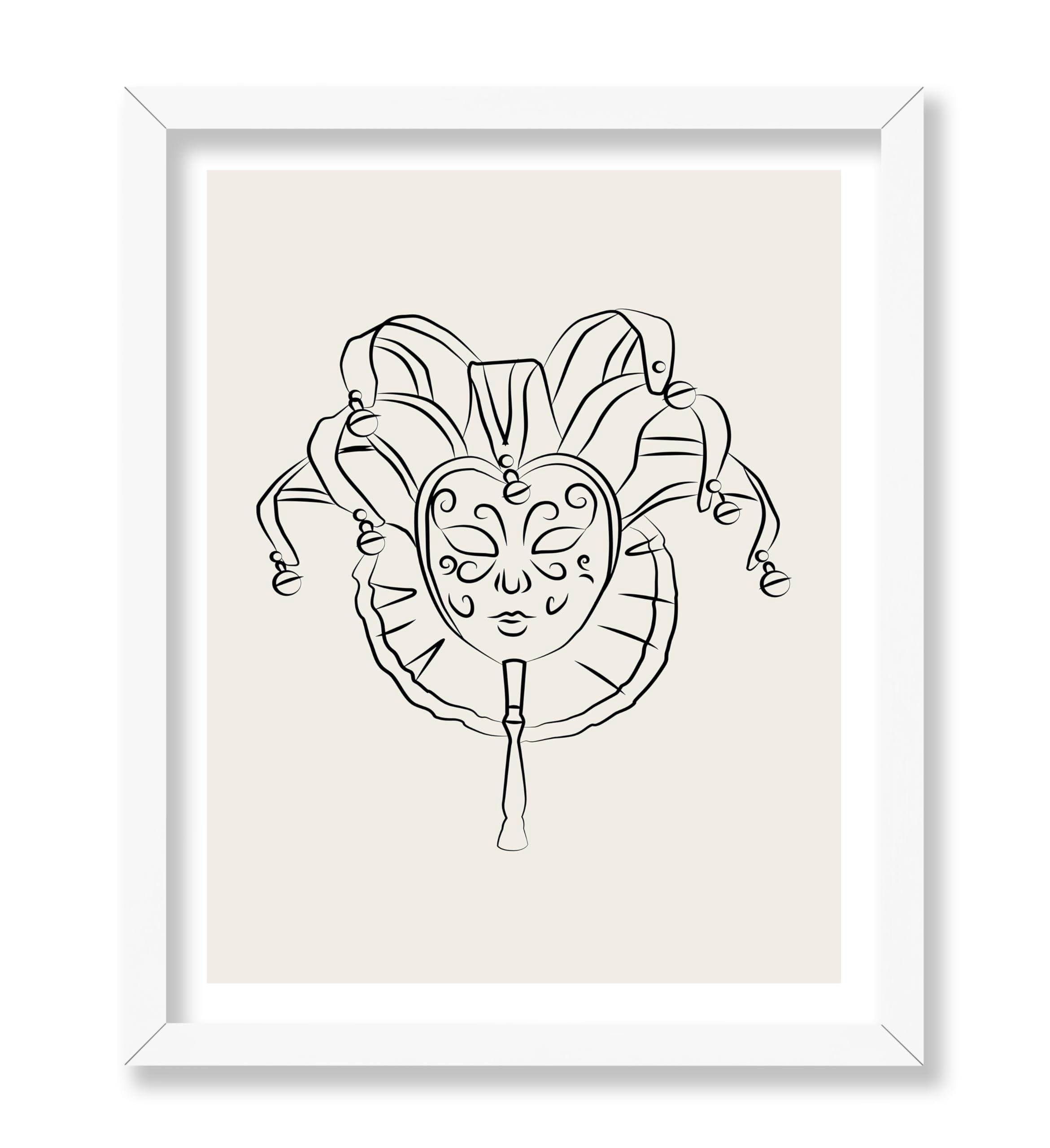 Poster Master Venetian Mask Poster - Retro Mask Print - Carnival Art ...